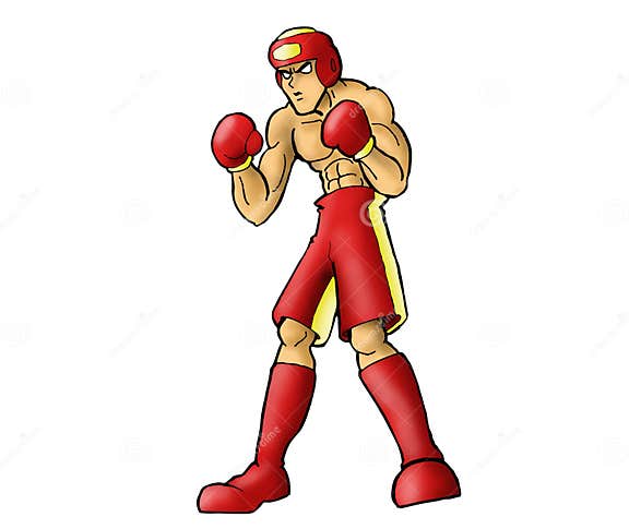 Angry boxer stock illustration. Illustration of pose, combative - 2131710