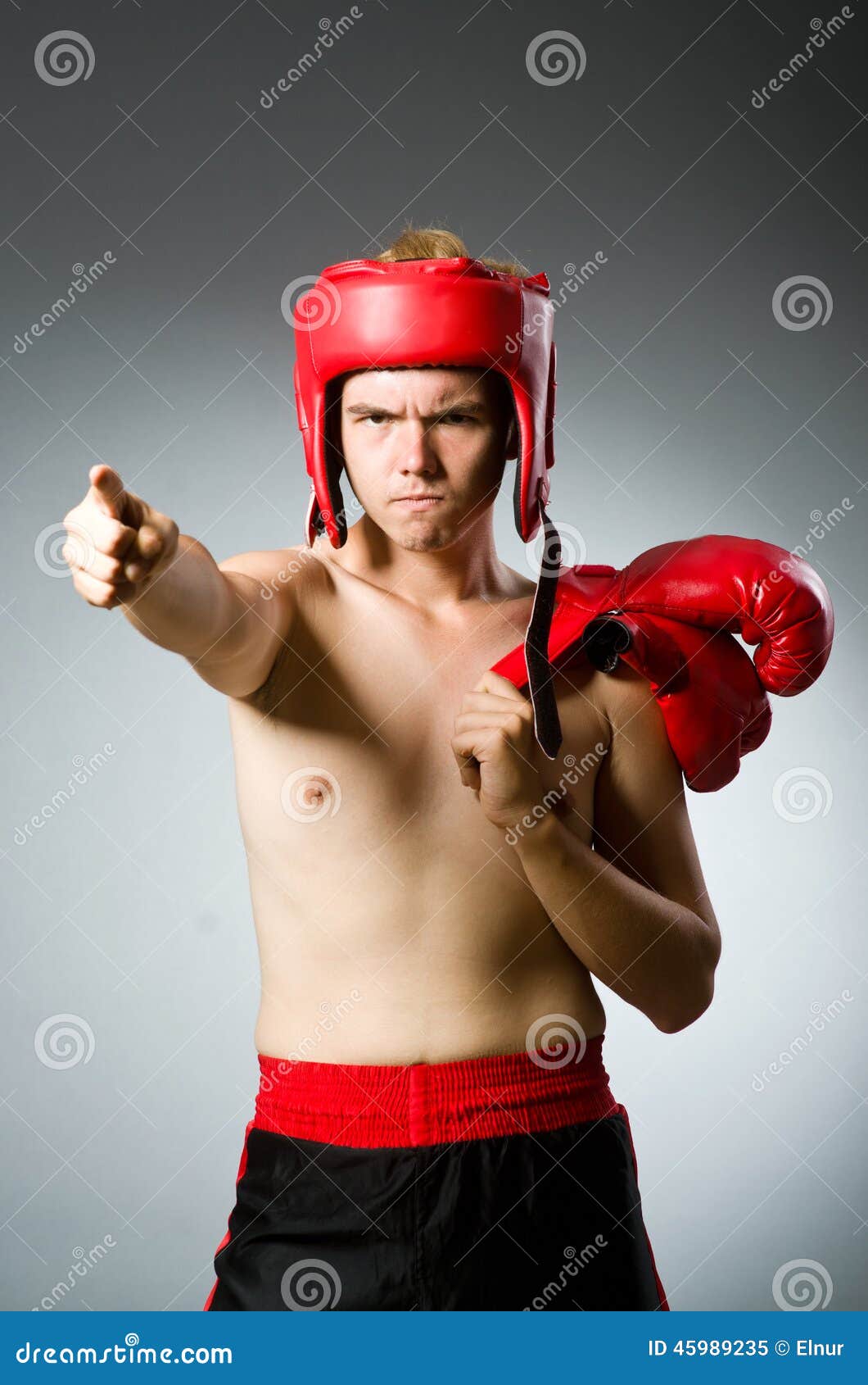 Angry boxer against stock image. Image of aggressive - 45989235