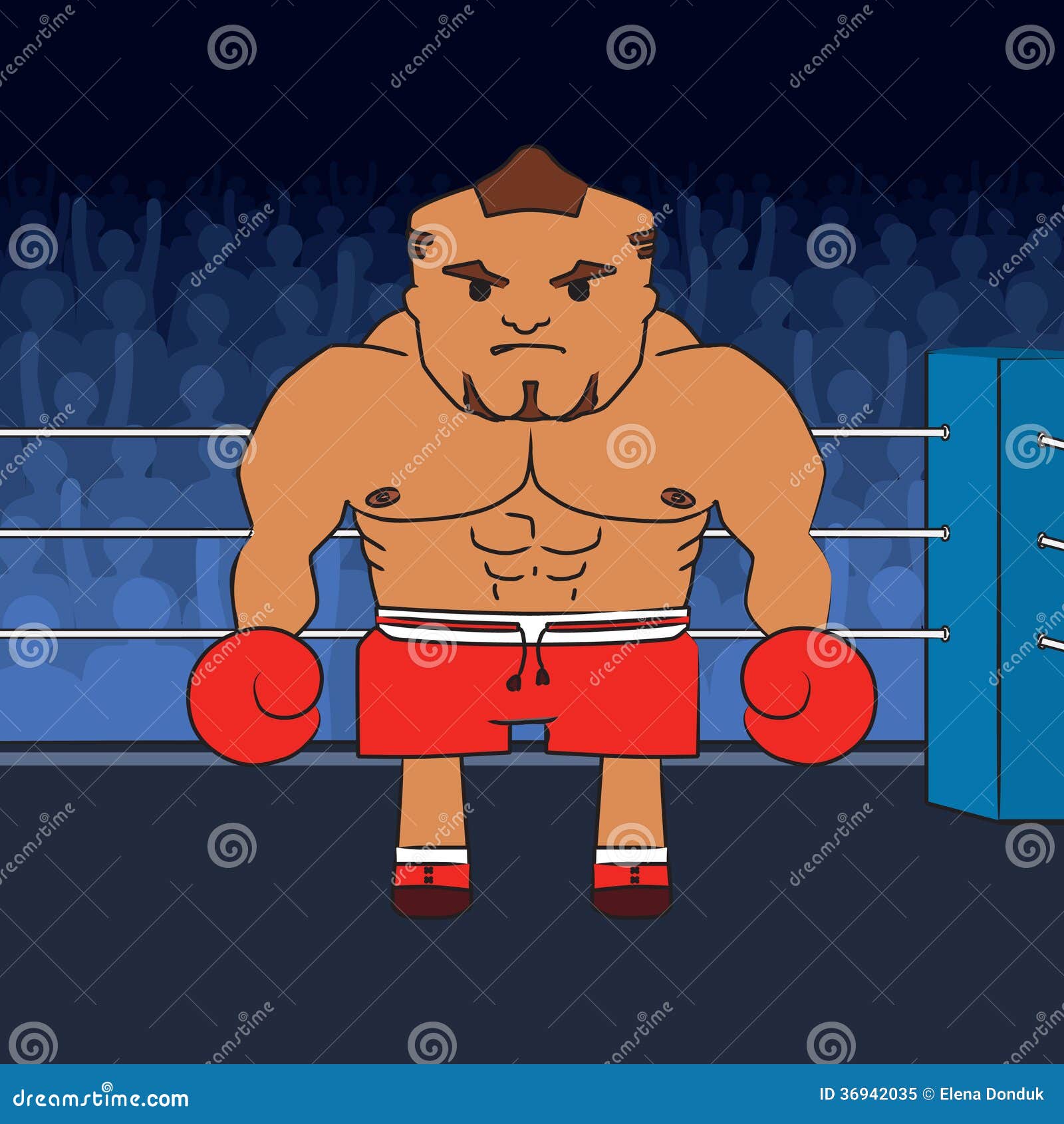 Angry boxer stock vector. Illustration of athlete, match - 36942035