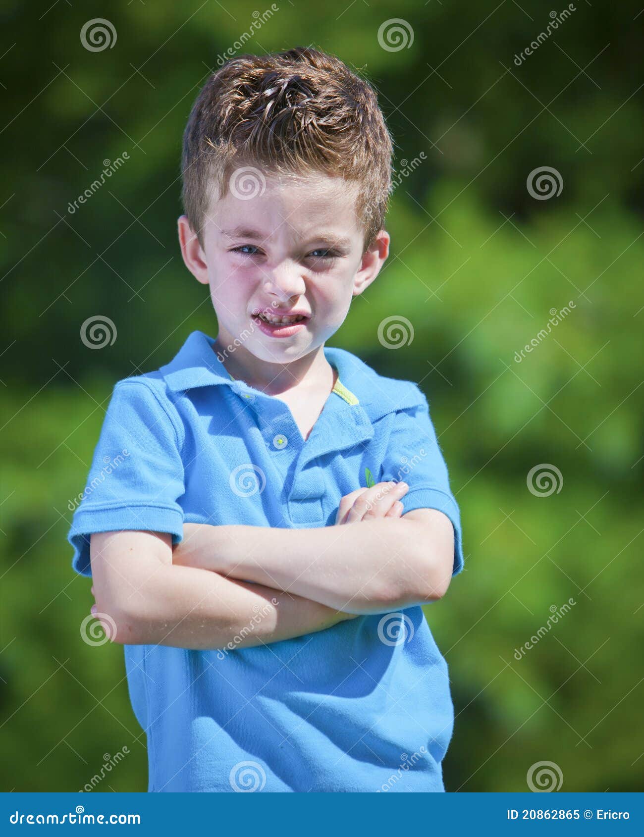 Angry boy stock image. Image of blue, poloshirt, snarl - 20862865