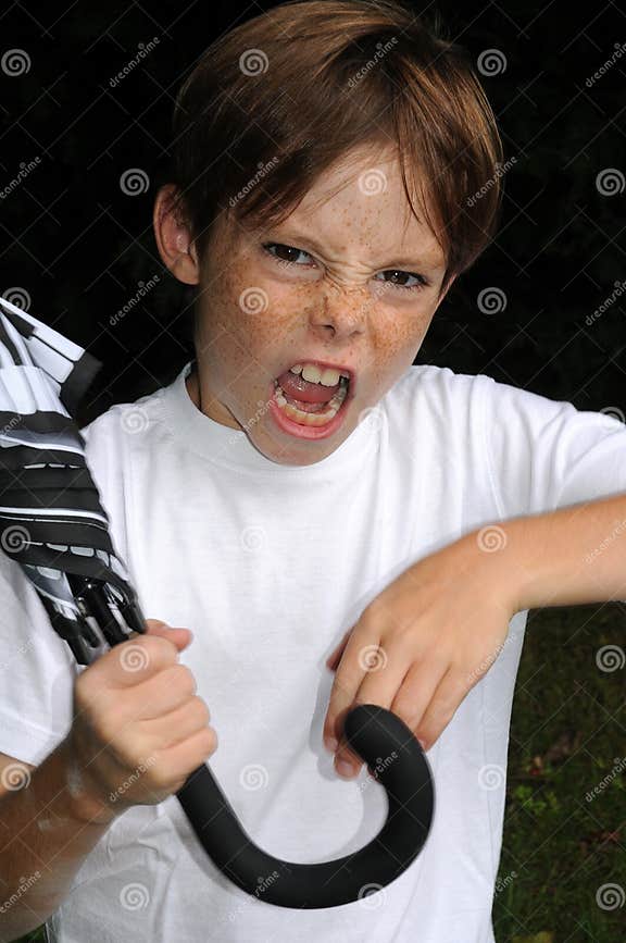 Angry boy stock photo. Image of schoolboy, threaten, glance - 21337170