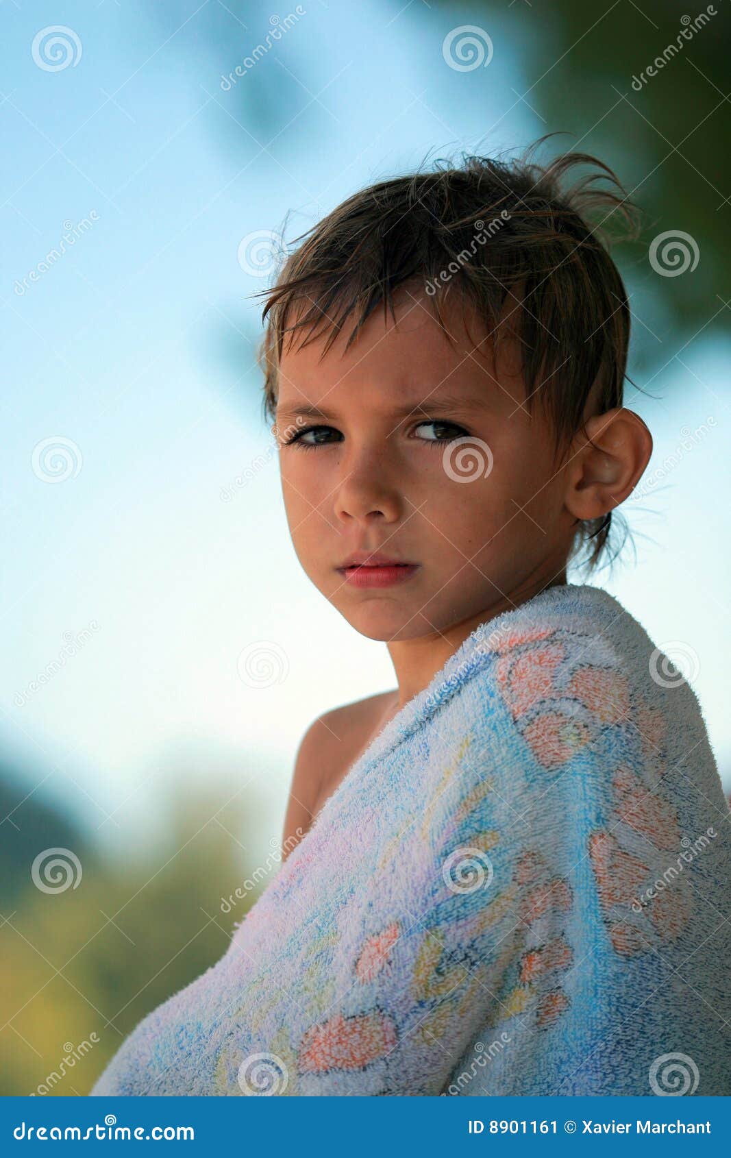 Angry boy stock image. Image of mood, swimsuit, swim, blue - 8901161