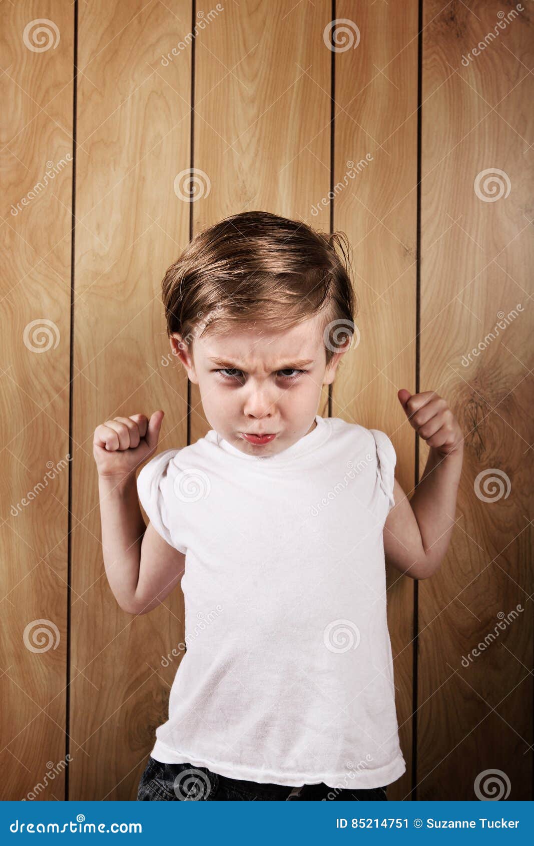 Angry Boy with Clenched Fists Stock Image - Image of young, upset: 85214751