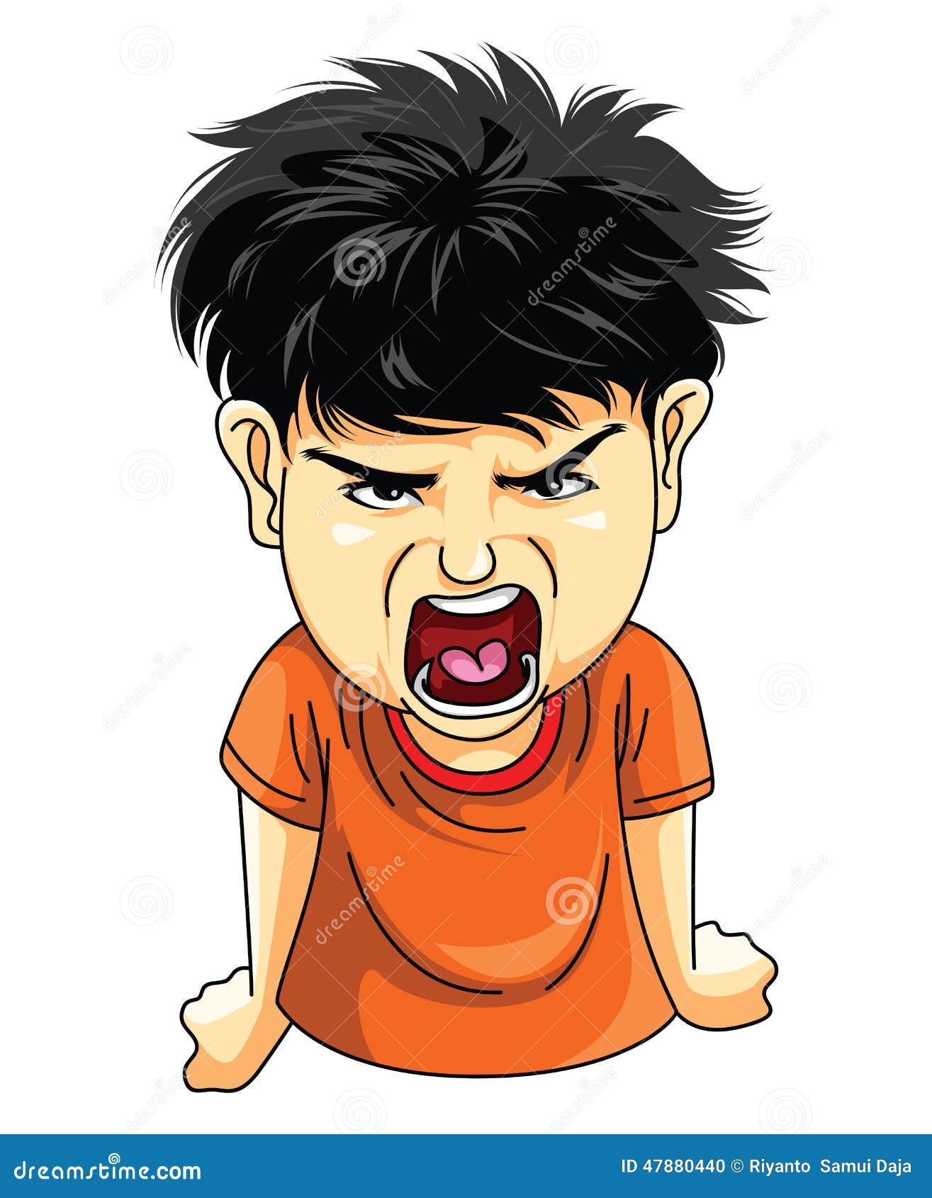 Angry Boy stock vector. Illustration of braces, hungry - 47880440