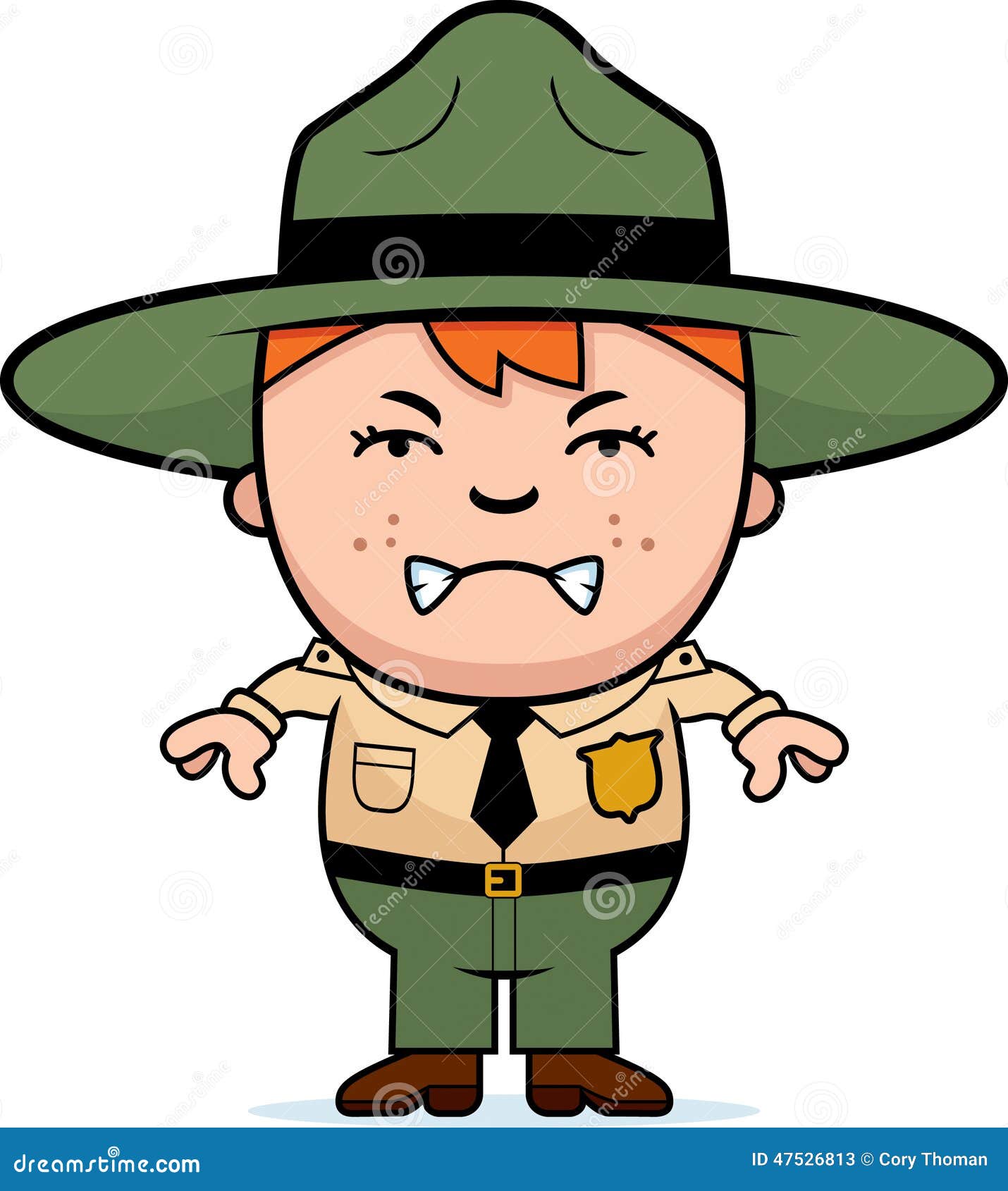 Angry Boy Park Ranger stock vector. Illustration of upset - 47526813