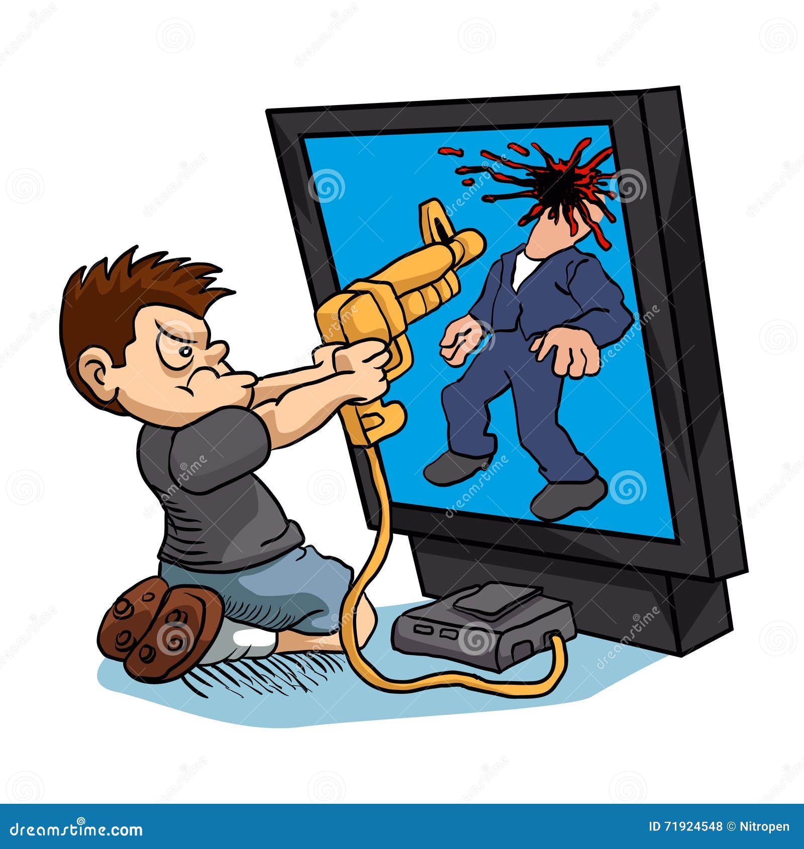 Angry Boy Playing a Video Game Stock Vector - Illustration of unlucky ...