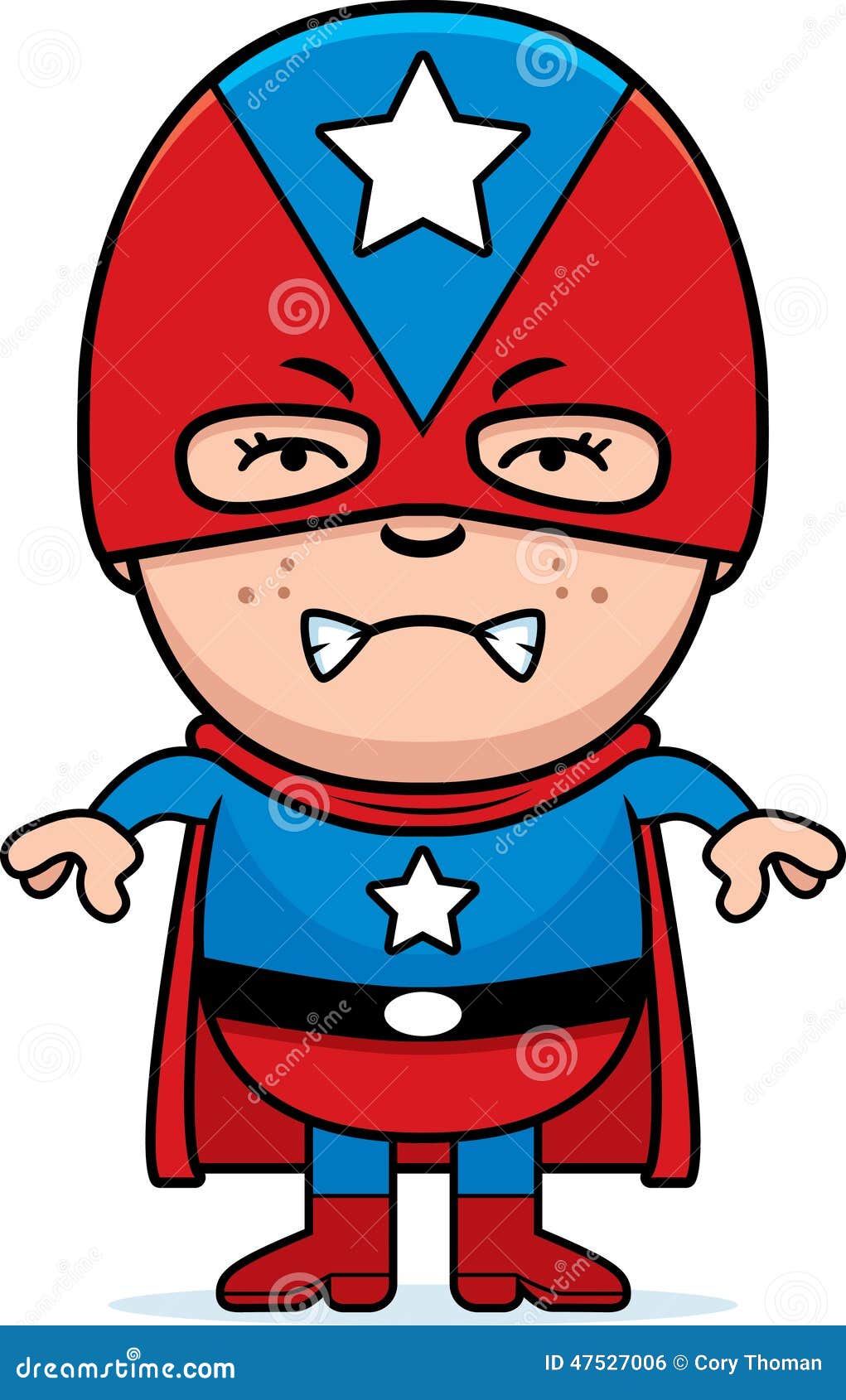 Angry Boy Superhero stock vector. Illustration of mask - 47527006