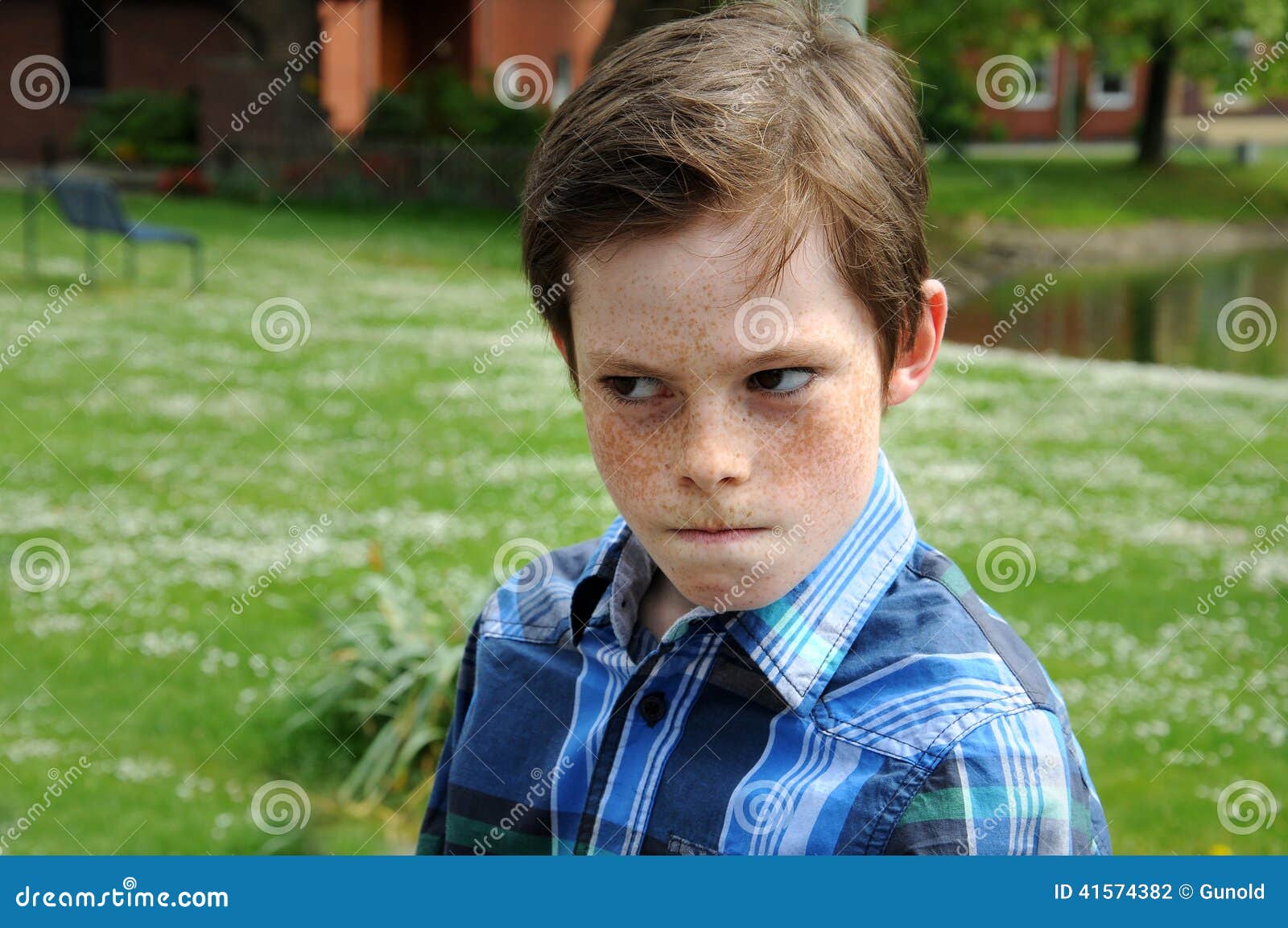 Angry boy stock photo. Image of unhappy, glance, bugged - 41574382