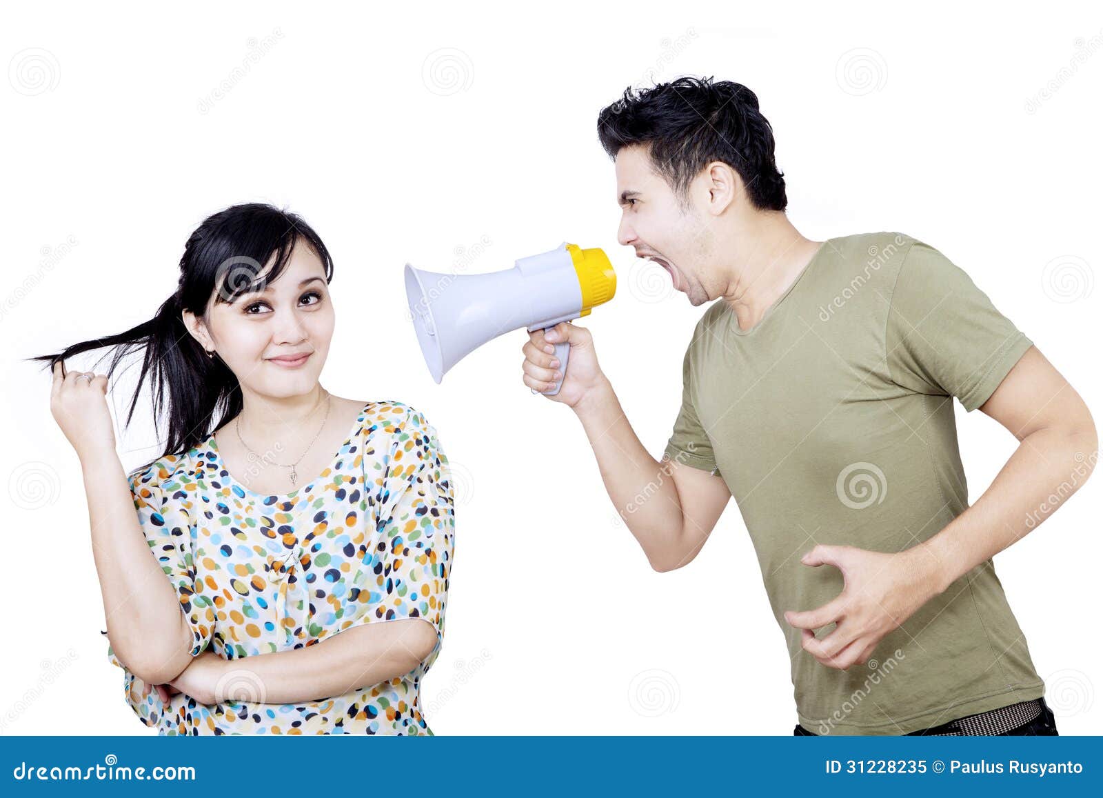 Angry Boyfriend Isolated On White Royalty-Free Stock Photography ...