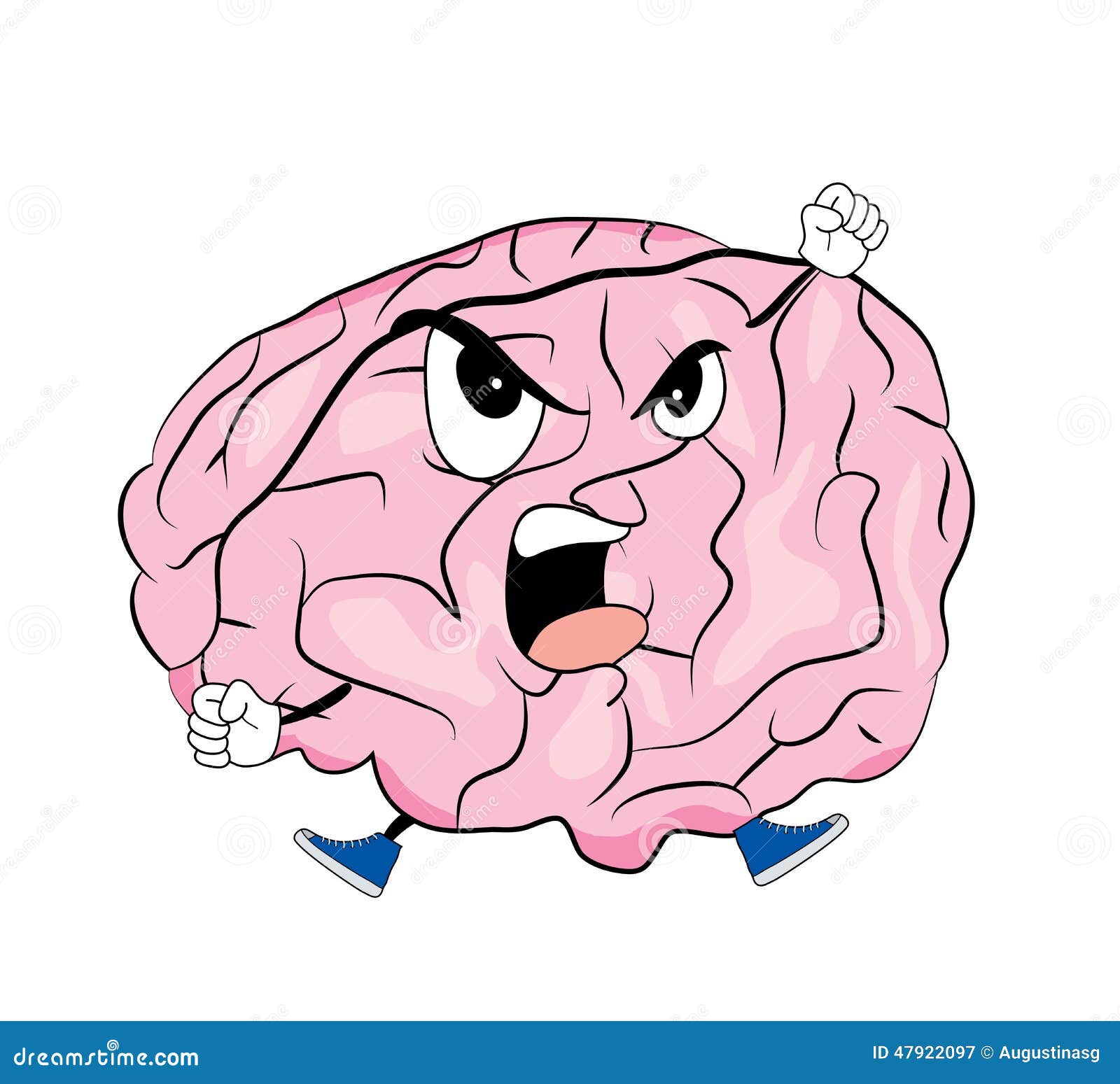 Angry Brain Cartoon Stock Illustration - Image: 47922097