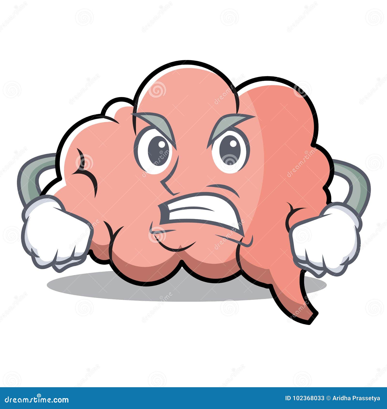 Angry Brain Character Screaming Into Megaphone Stock Image ... Angry Brain Character Screaming Into Megaphone Stock Image ...