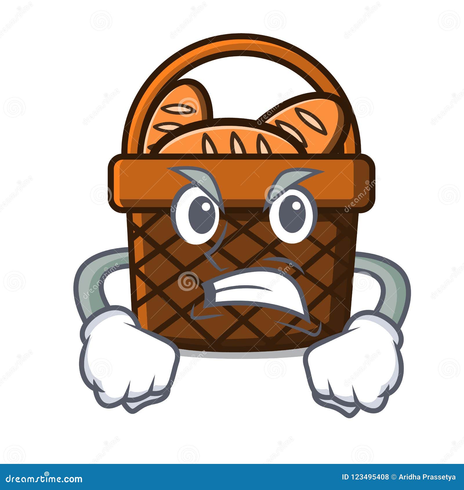 Angry Bread Cartoon | CartoonDealer.com #49454687