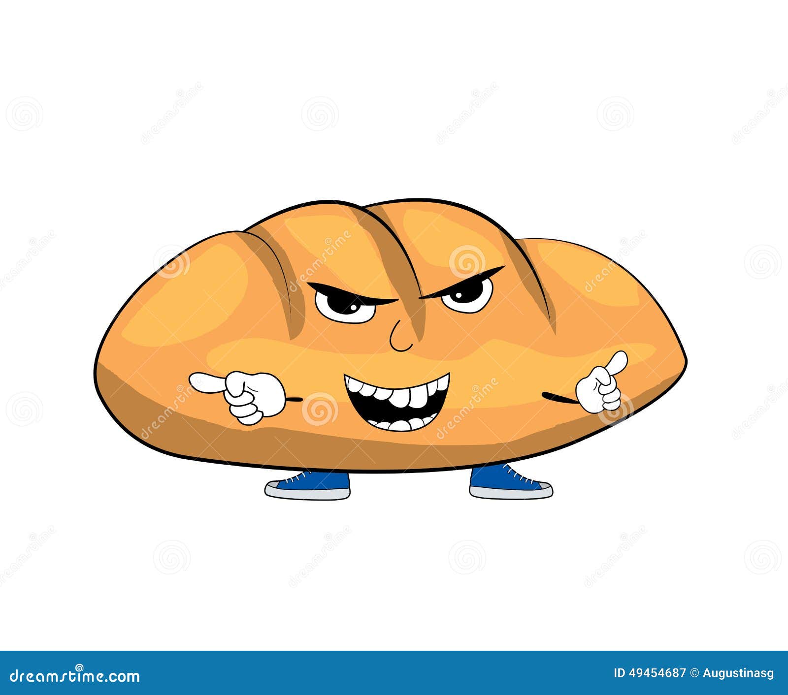 Angry Bread Cartoon | CartoonDealer.com #49454687