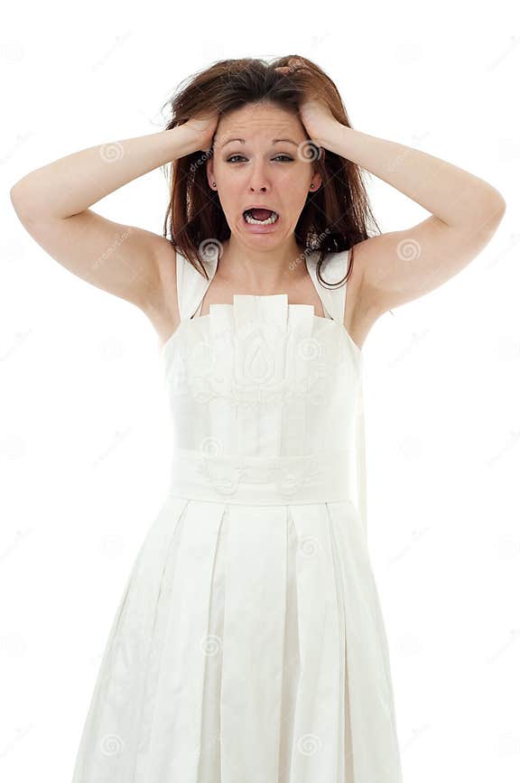 Angry bride stock photo. Image of dress, marry, portrait - 17018542