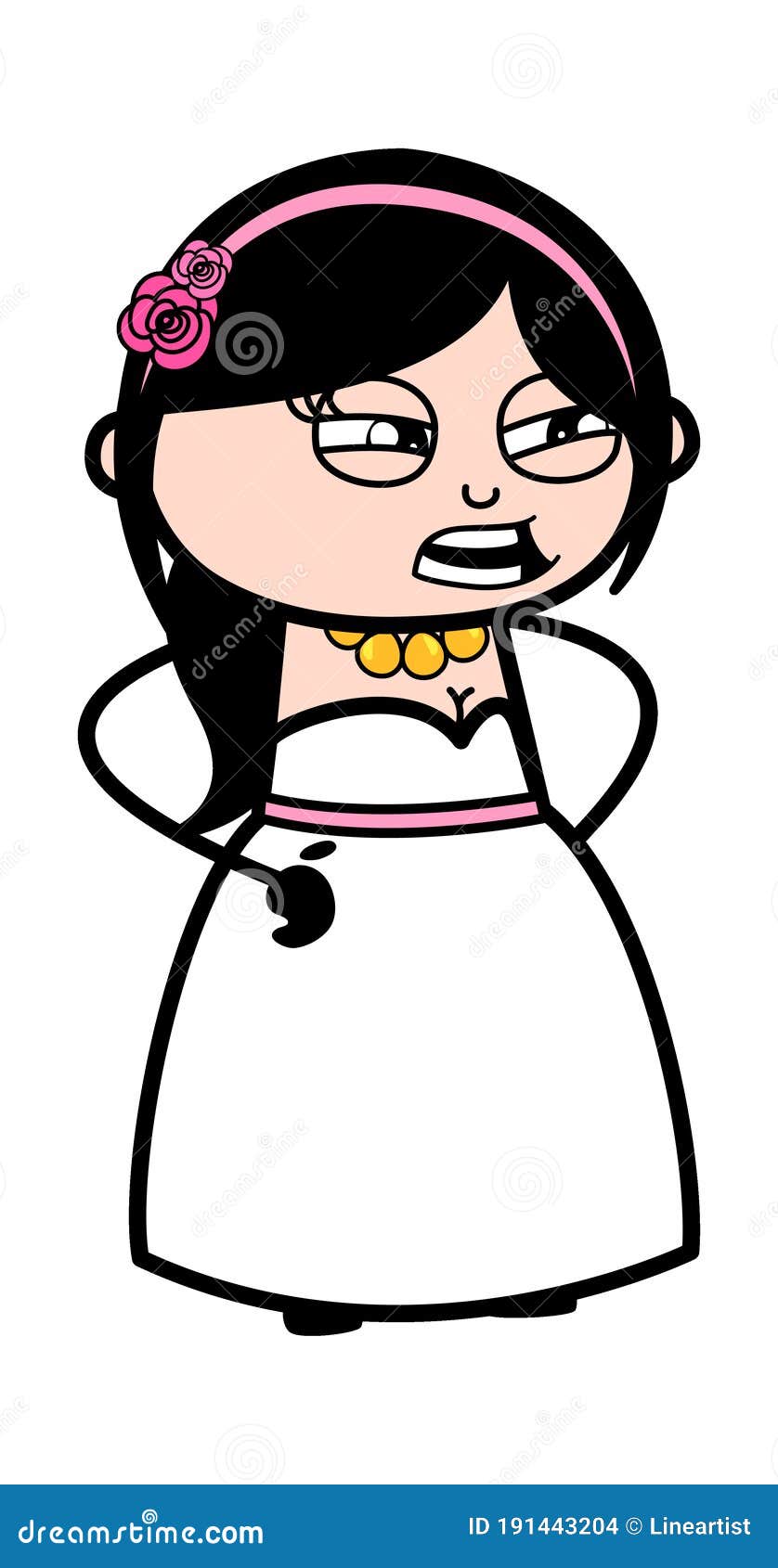 Bride Talking Unamused Face Cartoon Royalty-Free Stock Photography ...