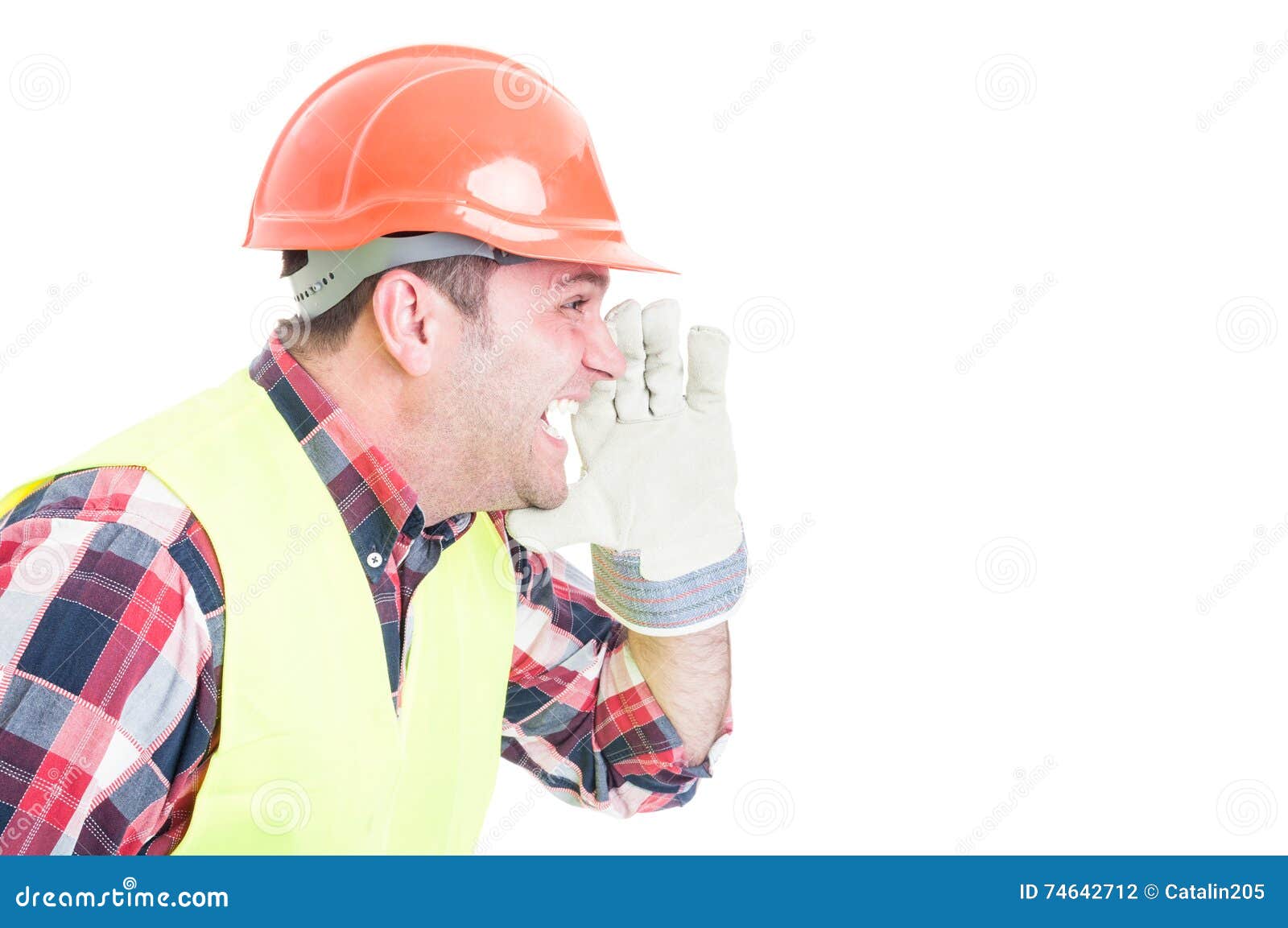 Angry Builder. Incident At A Construction Site. Safety Rules For ...