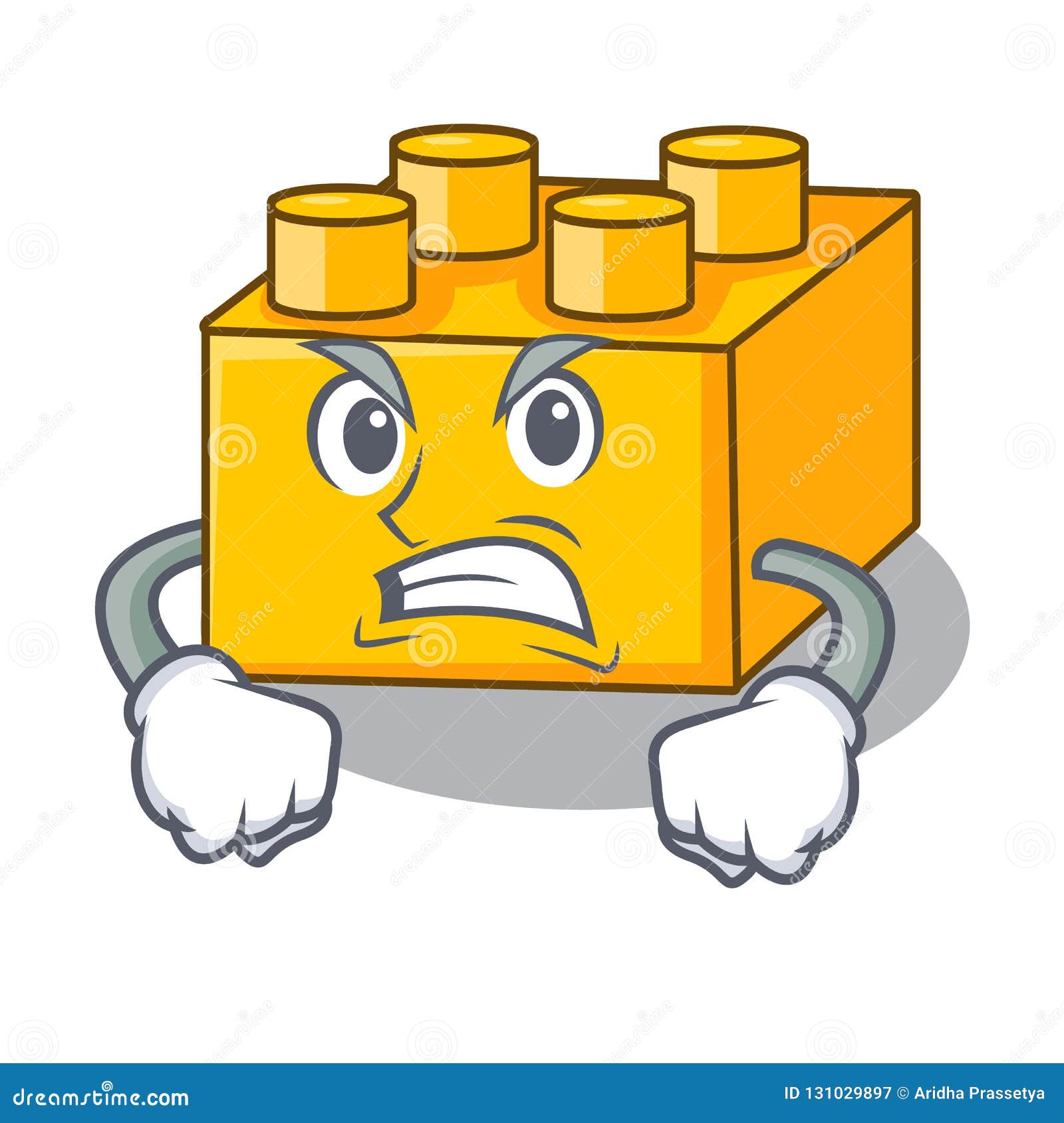 Angry Building Blocks Tyos Isolated on Cartoon Stock Vector ...