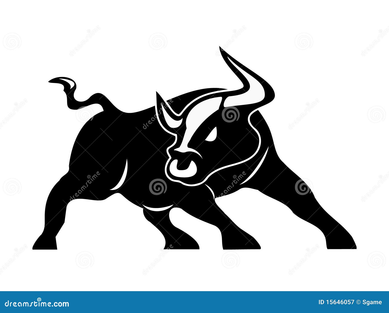 Angry Bull With Cigar. Ferocious Muzzle Cow. Evil Farm Animals Cartoon ...