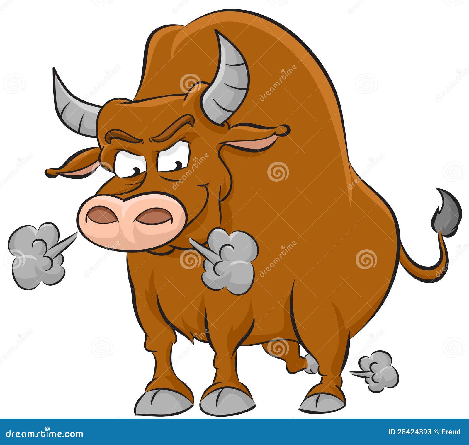 Angry Bull stock illustration. Illustration of white - 28424393