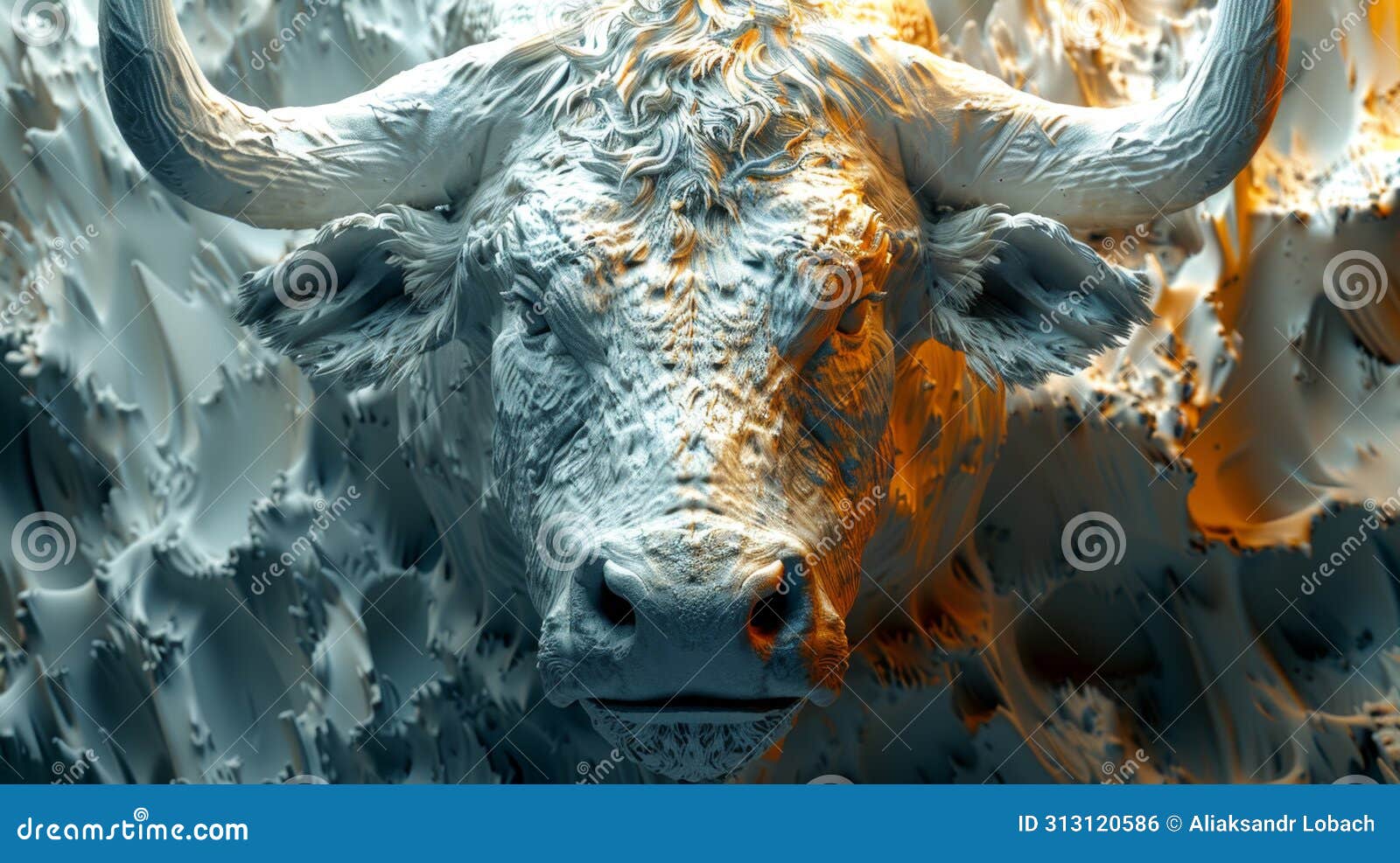 An Angry Bull on an Abstract Colorful Background. Illustration Stock ...