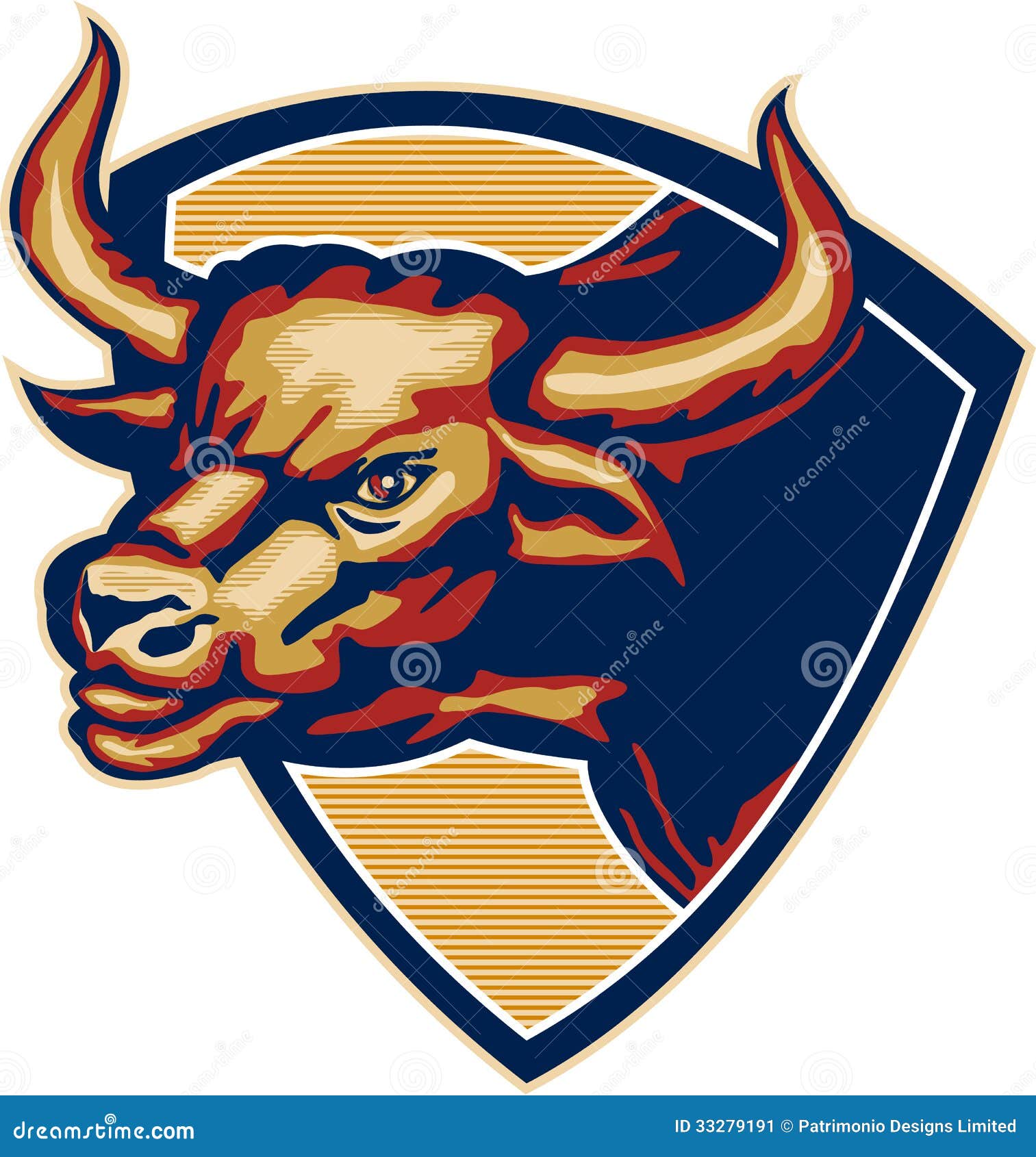 Raging Angry Bull Head Cartoon Vector | CartoonDealer.com #29866355