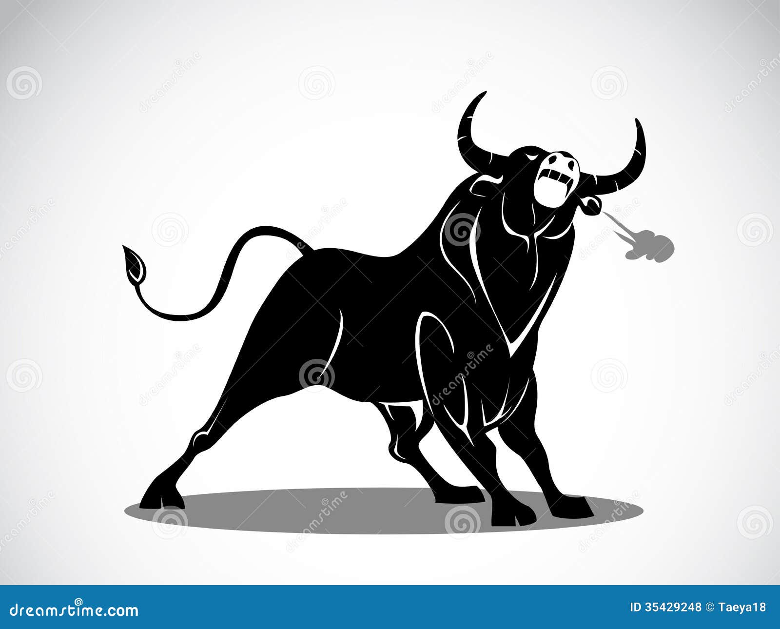 Angry bull stock vector. Illustration of success, strong - 35429248