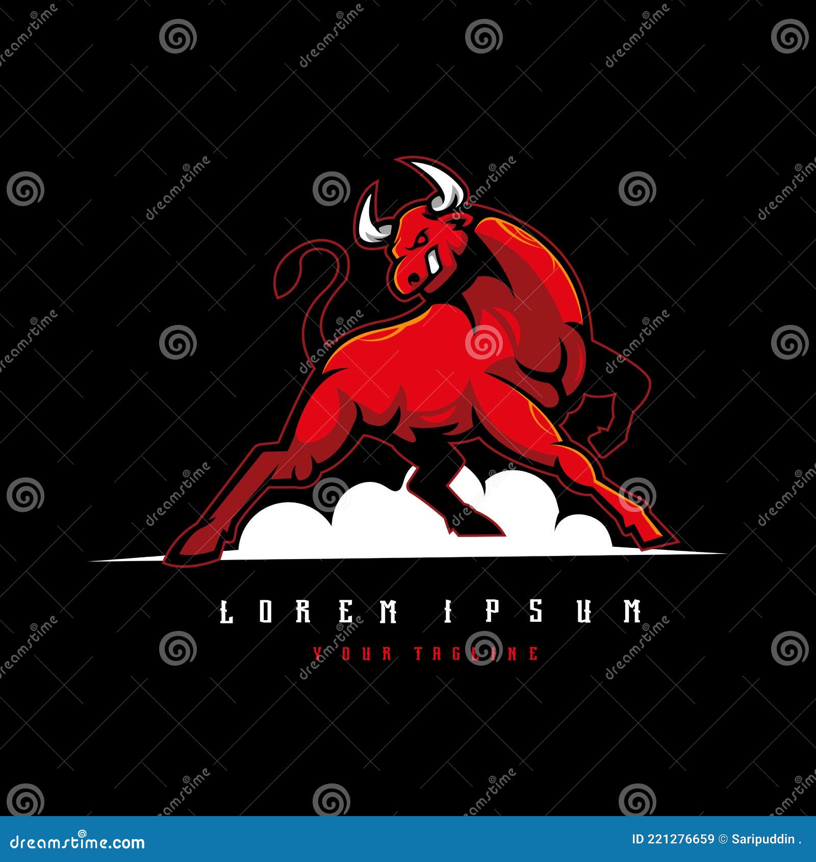 Angry Bull logo stock vector. Illustration of great - 221276659