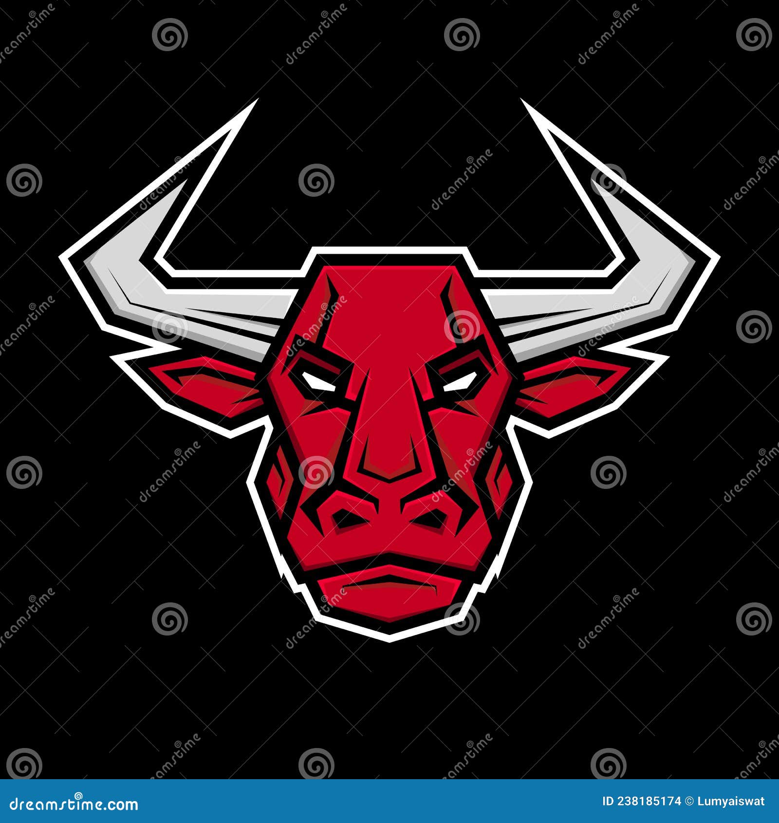 Angry bull logo vector stock vector. Illustration of monster - 238185174