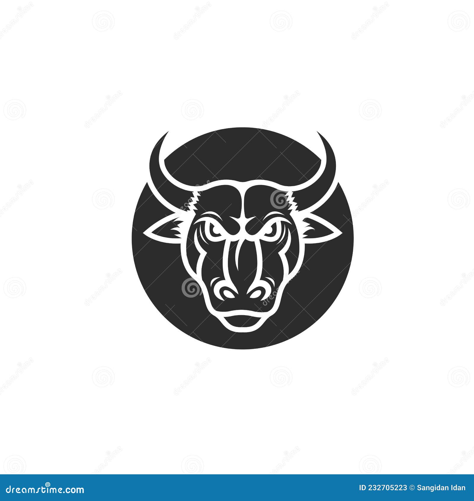 Angry Bull Mascot Icon Vector Illustration Design Stock Vector ...
