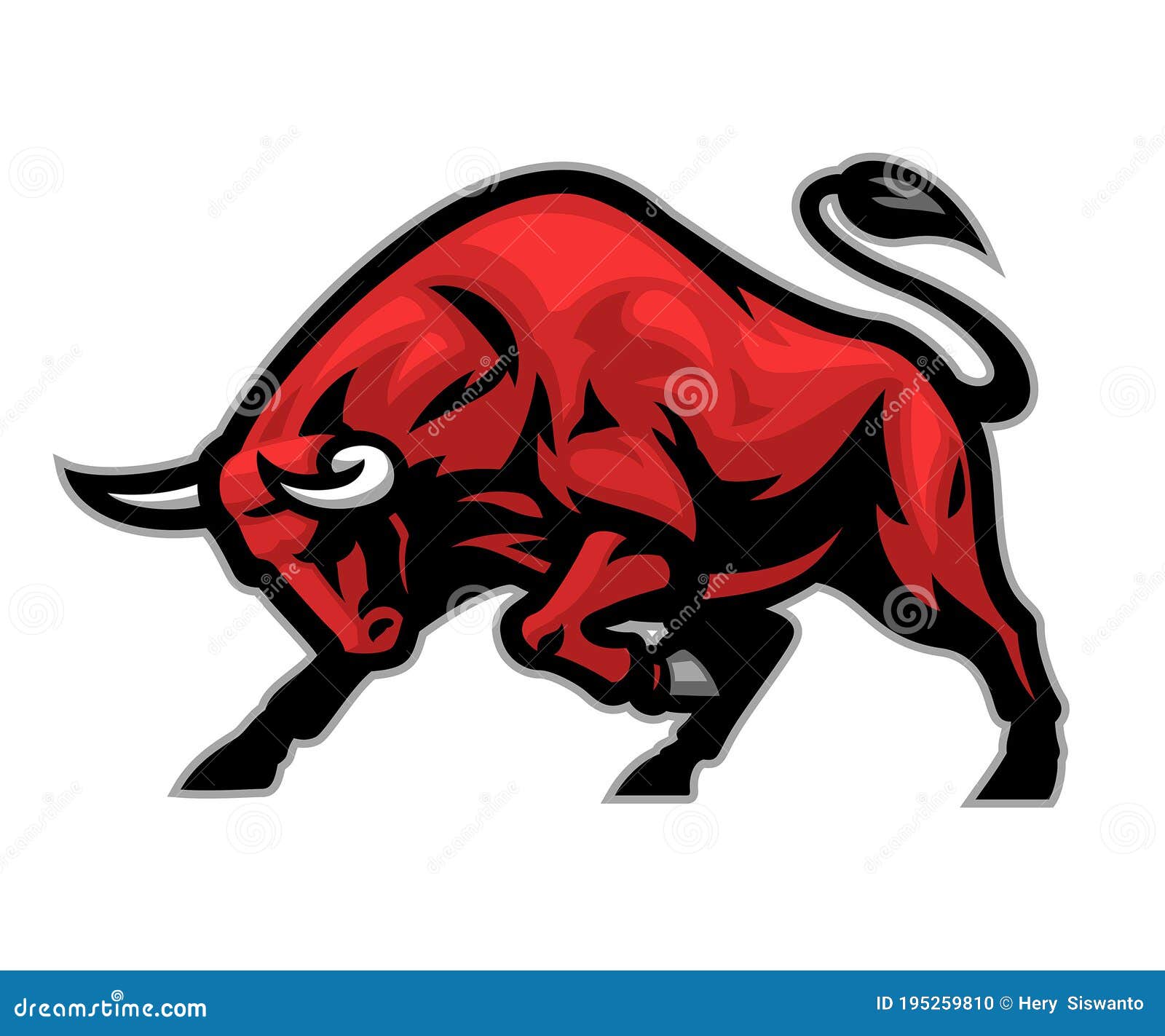 Angry Bull Head Tattoo