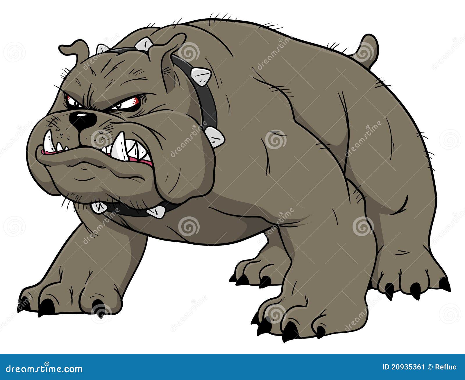Angry bulldog stock illustration. Illustration of mascot - 20935361