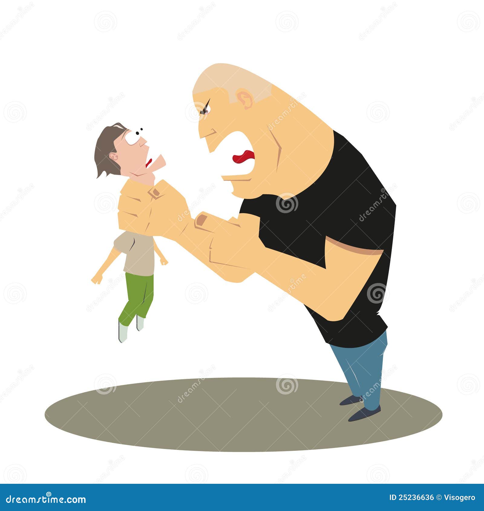 Angry Bully Vector Illustration | CartoonDealer.com #25236636