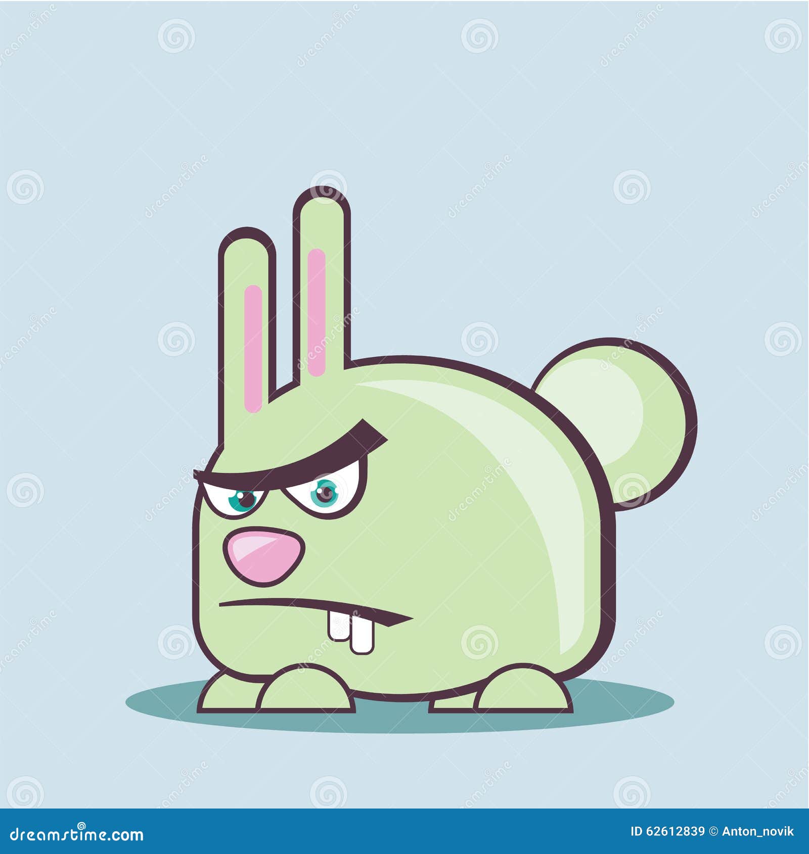 Angry Bunny Vector Icon stock vector. Illustration of tail - 62612839