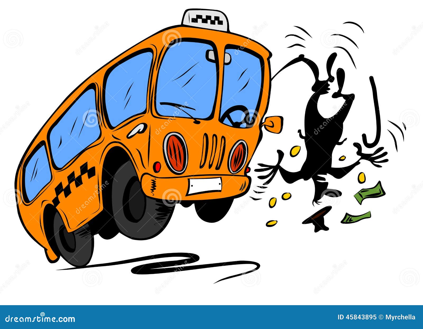 Angry Bus Requires Money from Man Stock Vector - Illustration of angry ...