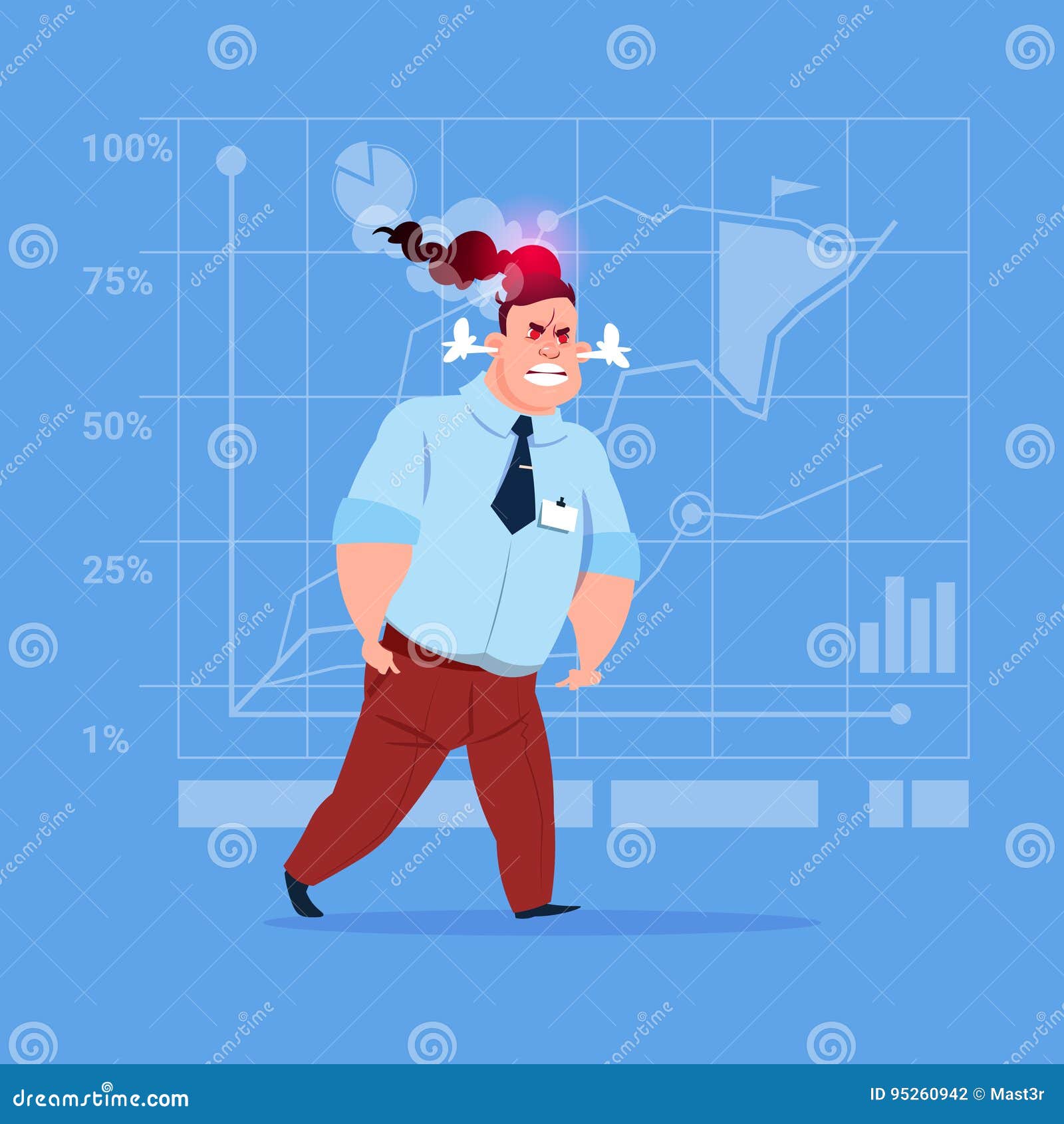 Angry Business Man Negative Emotion Concept Failure Problem Stock ...