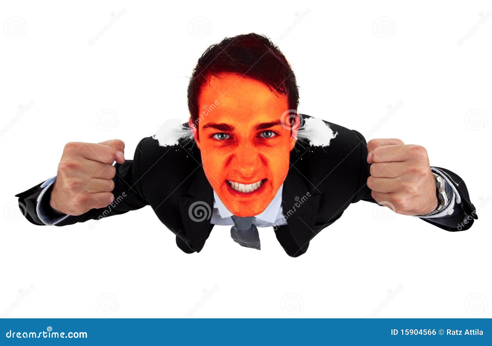 Angry Business Man with Red Exploding Face Stock Photo - Image of ...