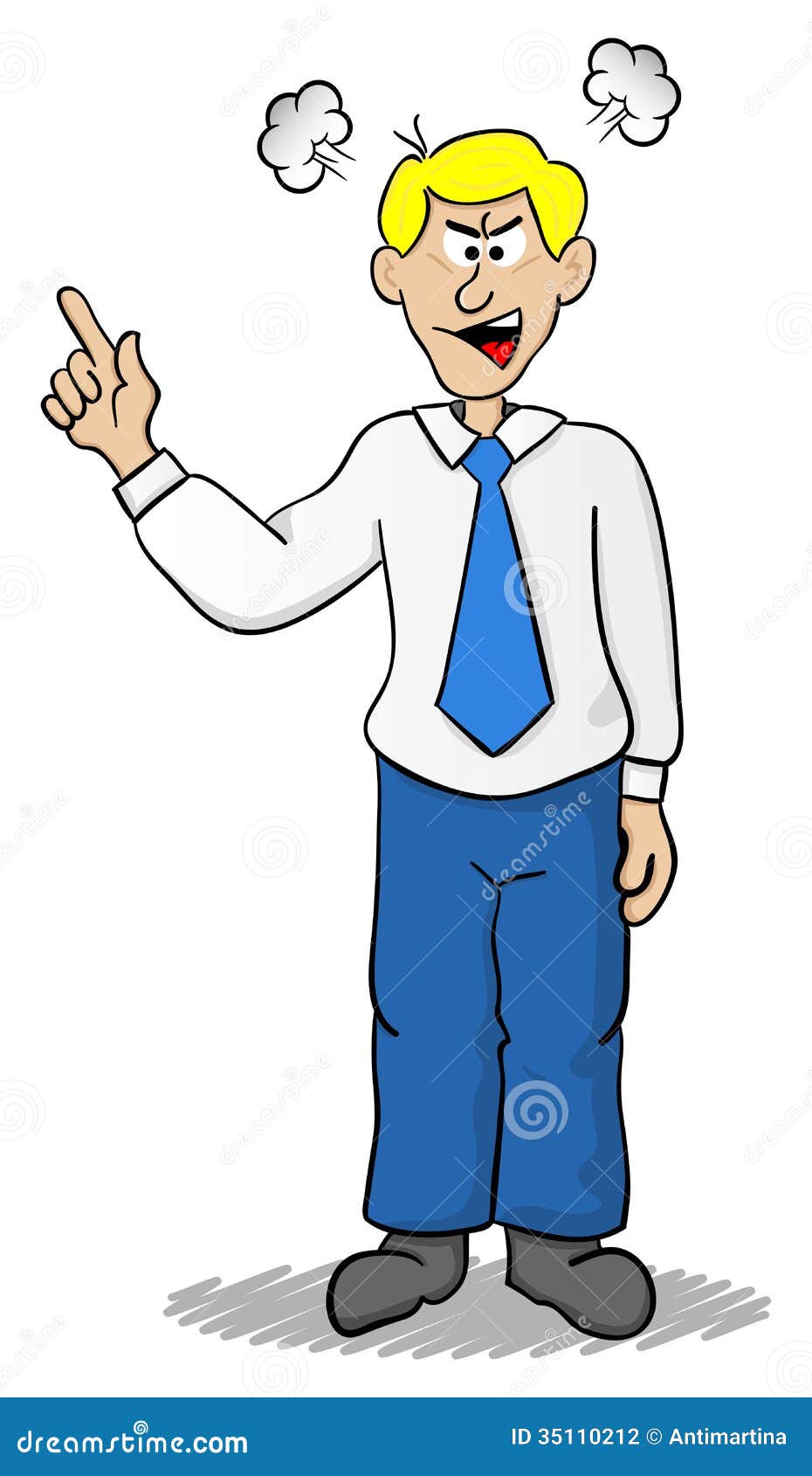 Angry business man stock vector. Illustration of character - 35110212