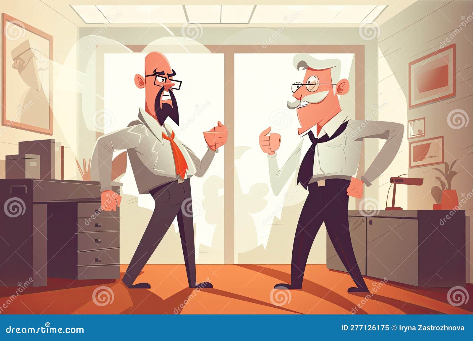 Angry Business People Arguing with Aggression in Office. Generative AI ...