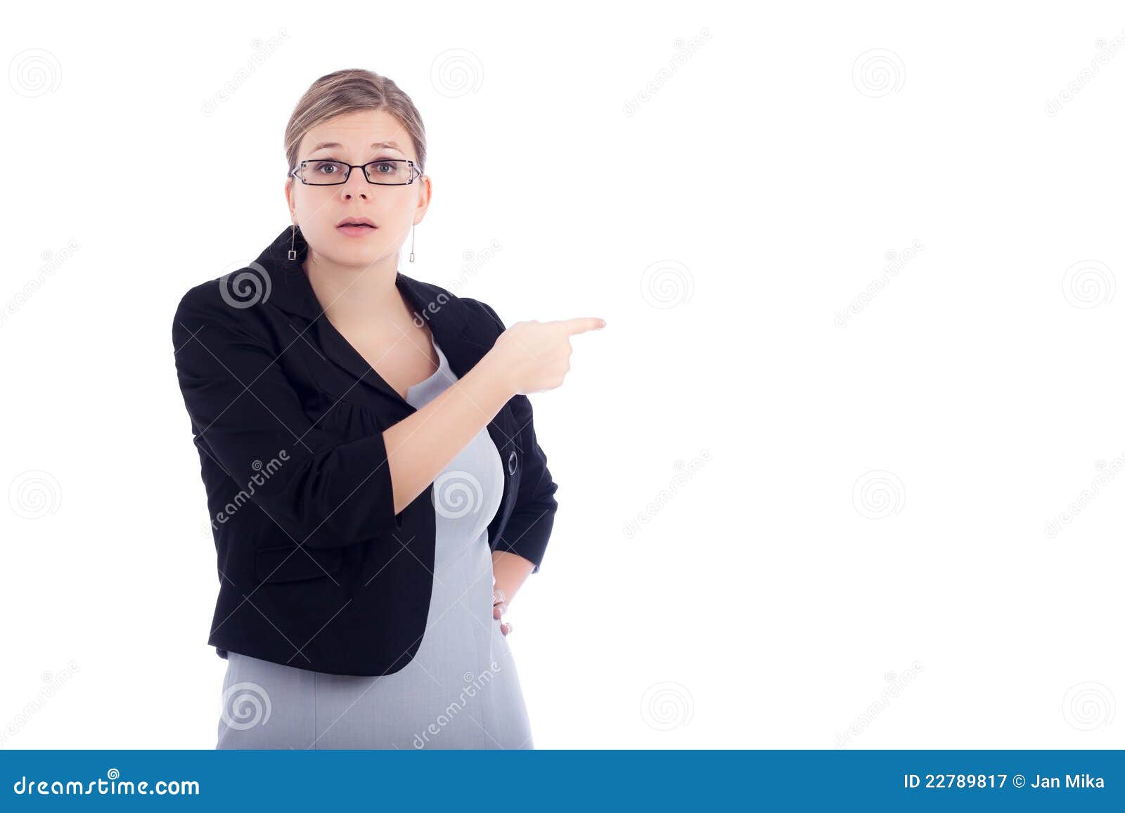 Angry Business Woman Blaming Stock Image - Image of confused, dismiss ...