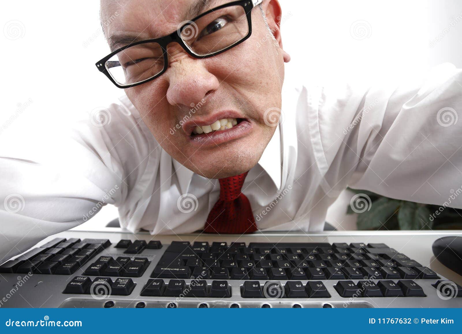 Angry businessman stock photo. Image of suit, keyboard - 11767632