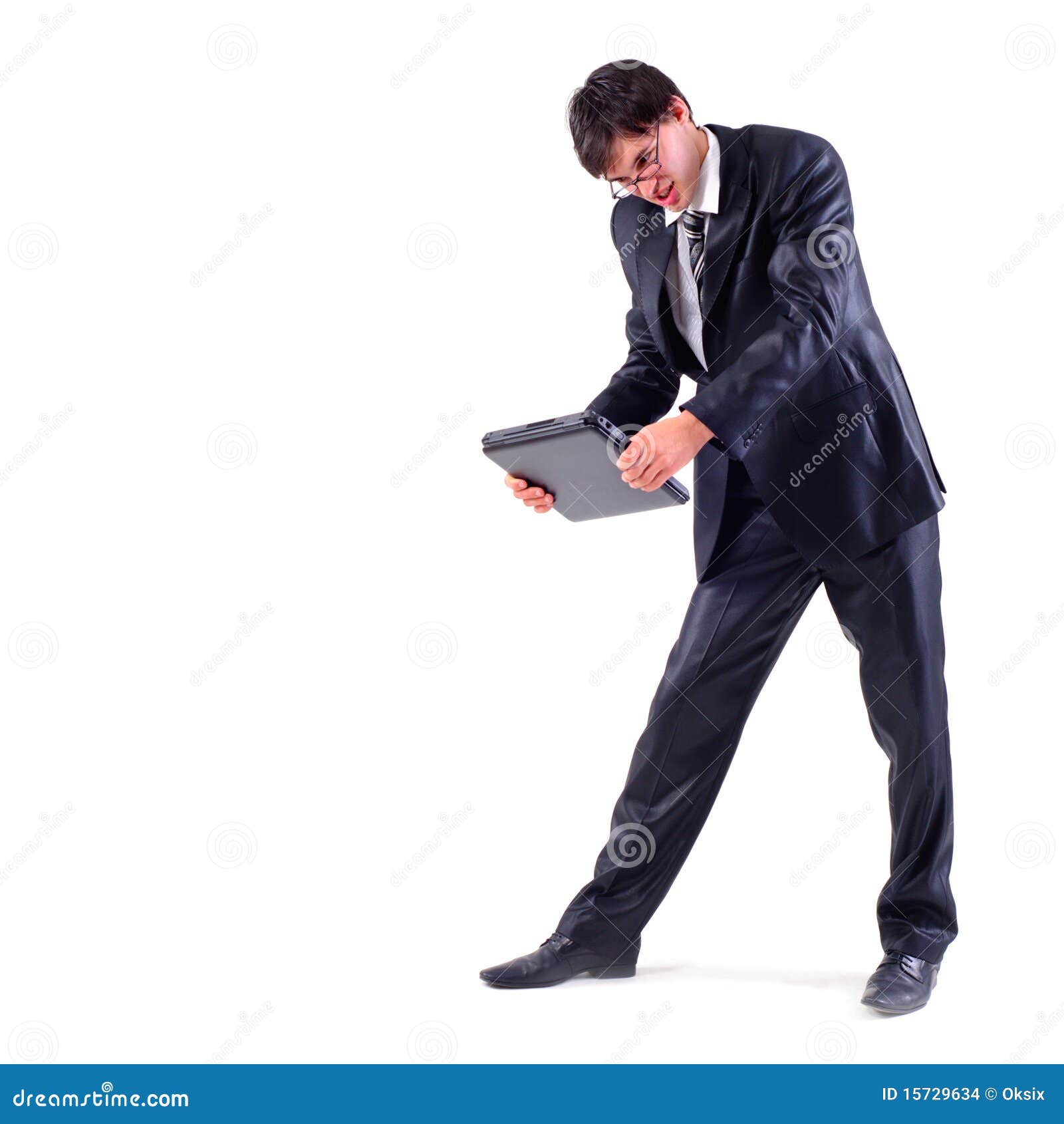 Angry businessman stock photo. Image of demolishing, male - 15729634