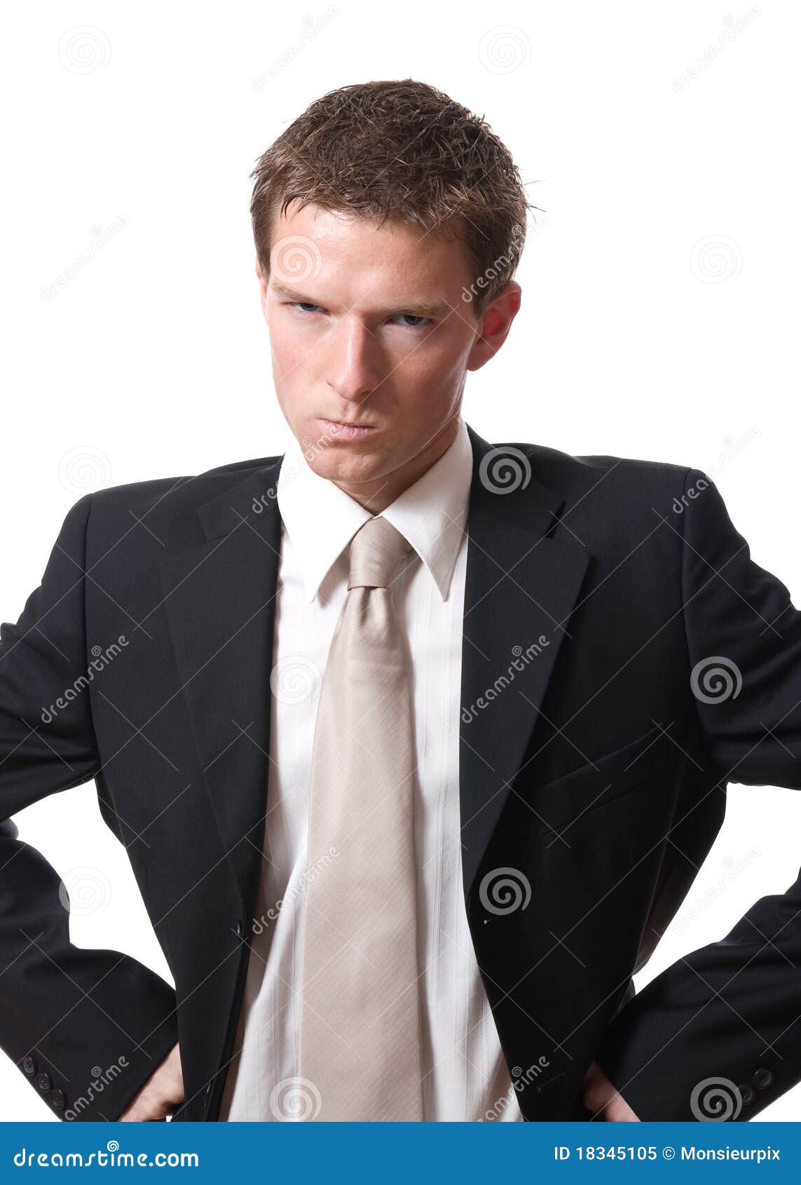 Angry businessman stock image. Image of studio, attractive - 18345105