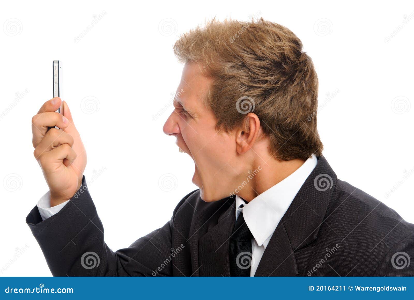 Angry businessman stock image. Image of caucasian, isolated - 20164211