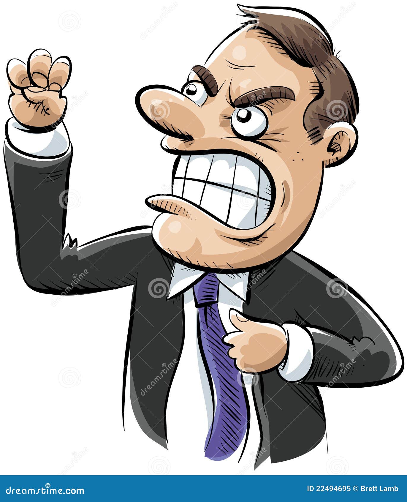 Angry Businessman stock illustration. Illustration of businessman ...