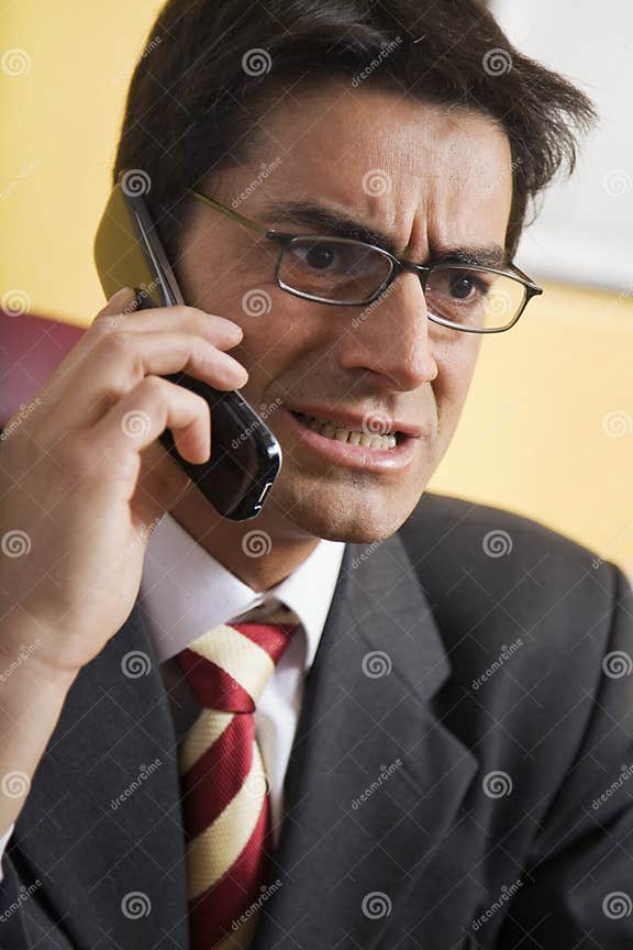 Angry businessman stock image. Image of angry, mobile - 2318951