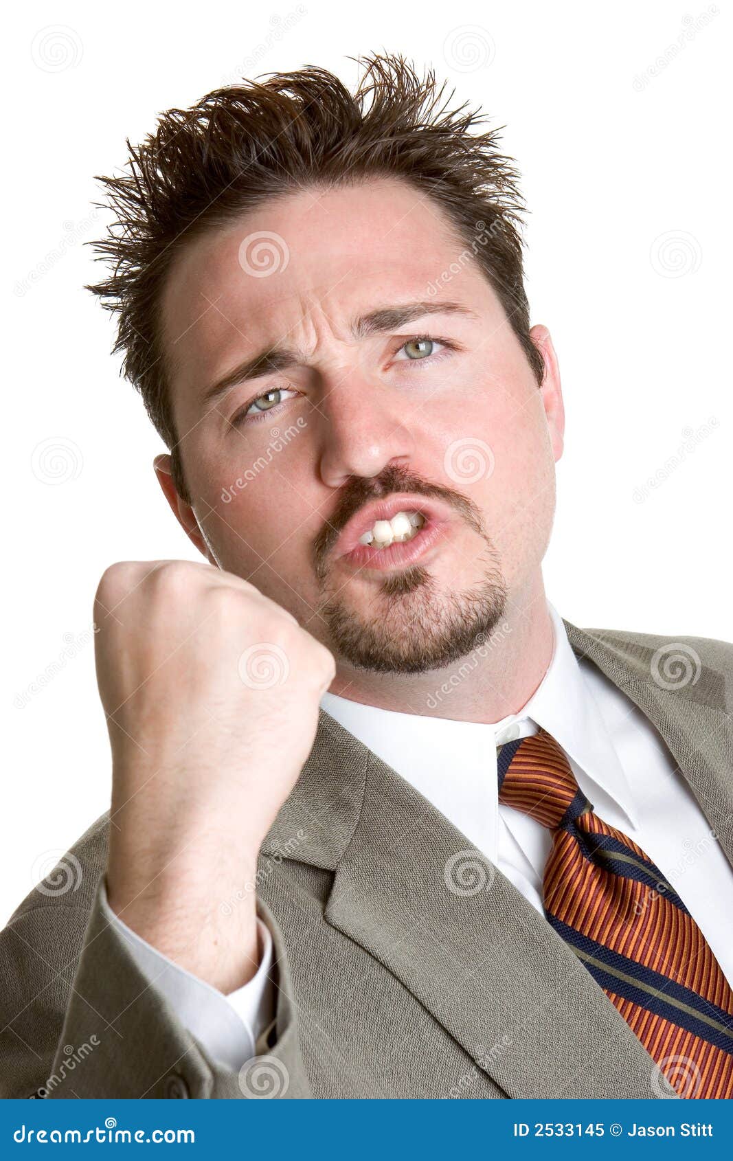 Angry Businessman stock image. Image of isolated, background - 2533145
