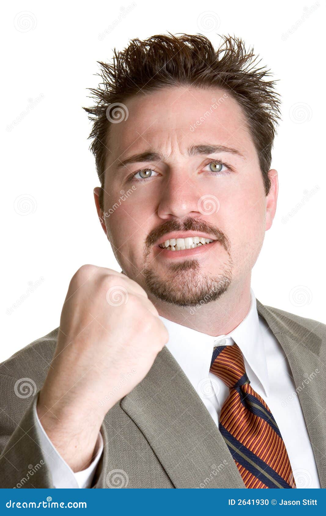 Angry Businessman stock photo. Image of punch, isolated - 2641930