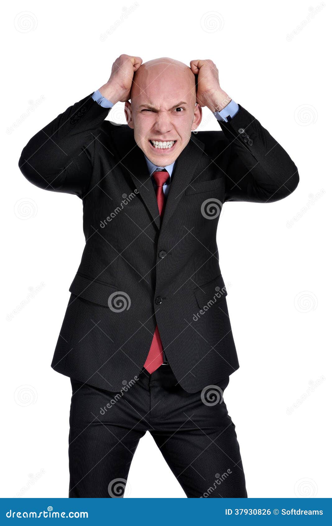 Angry businessman stock photo. Image of frustrated, isolated - 37930826