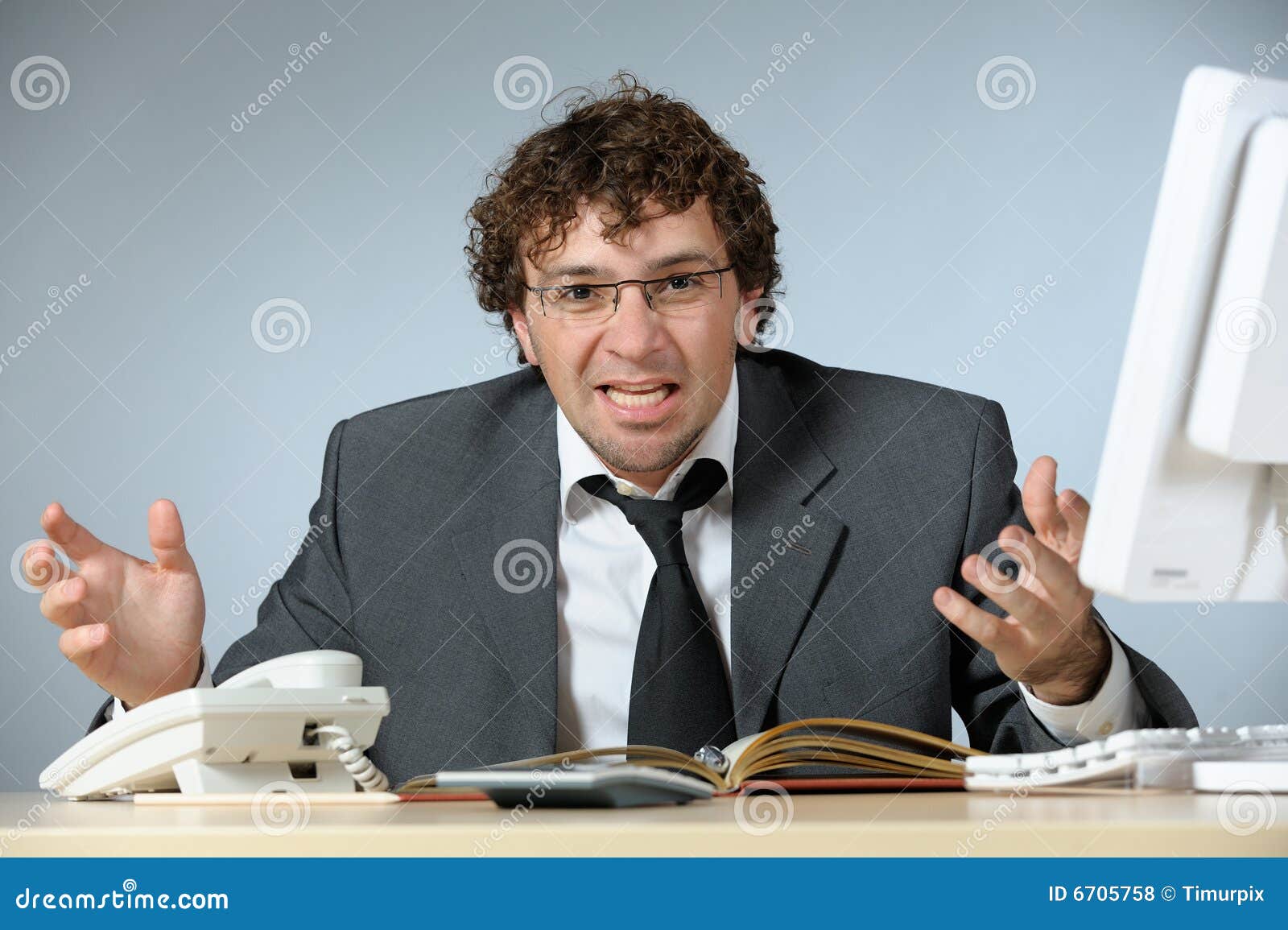 Angry businessman stock photo. Image of people, phone - 6705758