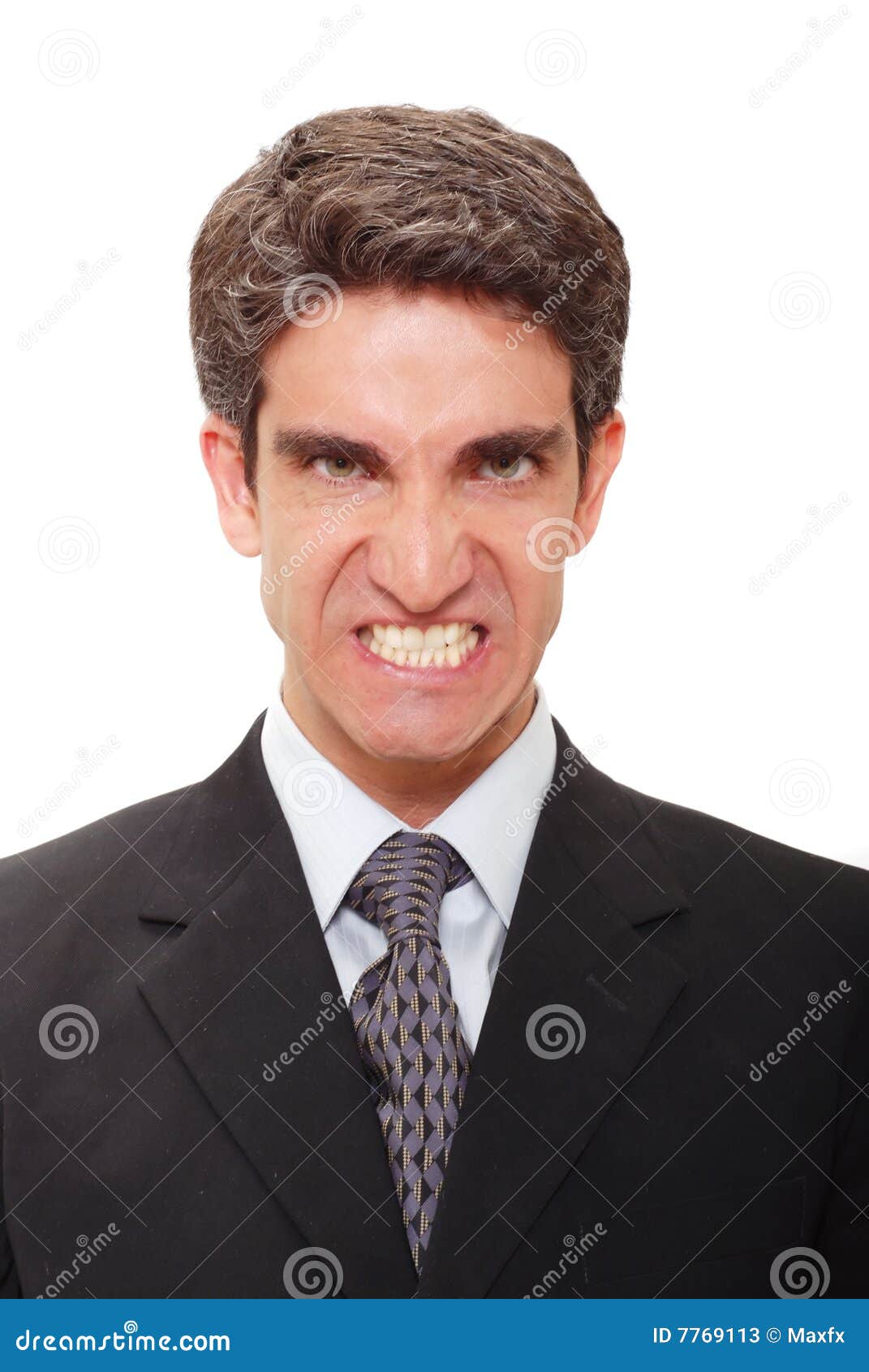 Angry businessman stock image. Image of anger, white, suit - 7769113